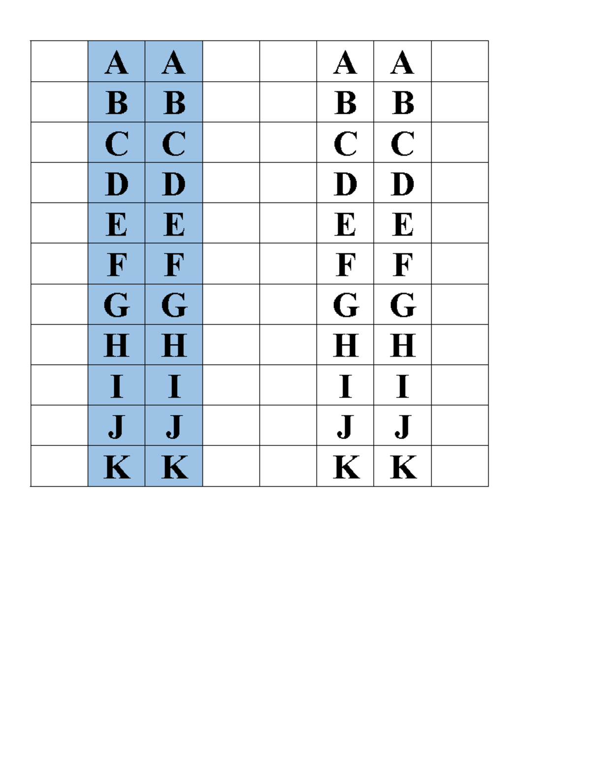 Tabbing - Humanities and Social Sciences - A A B B C C D D E E F F G G ...