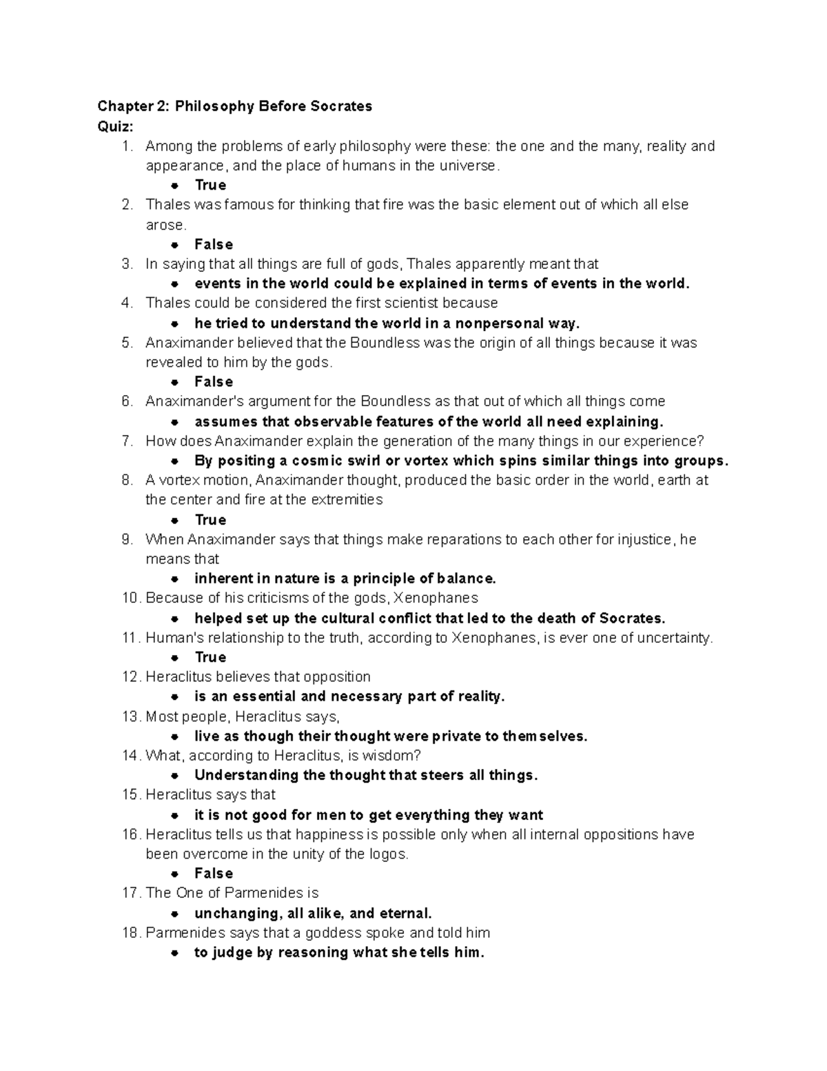 Chapter 2 Philosophy Before Socrates - Chapter 2: Philosophy Before ...