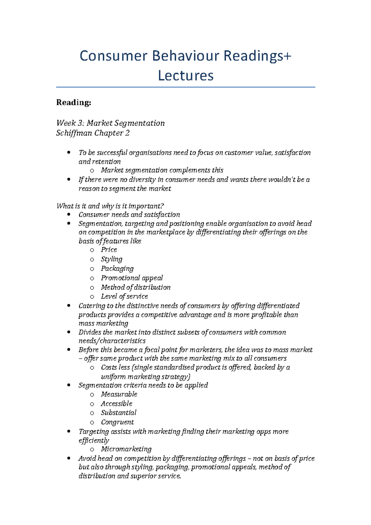 Consumer Behaviour Lectures - Consumer Behaviour Readings+ Lectures ...