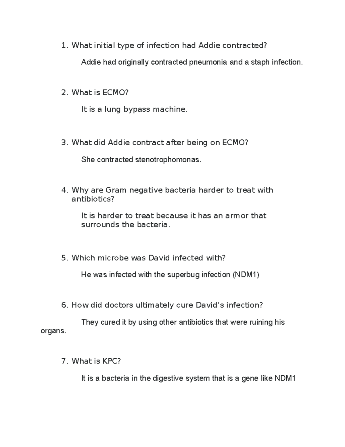 Nightmare bacteria case study - What initial type of infection had ...
