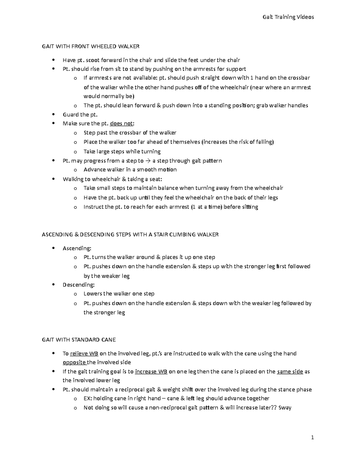 Gait Training Video - Practical Guide - Gait Training Videos GAIT WITH ...