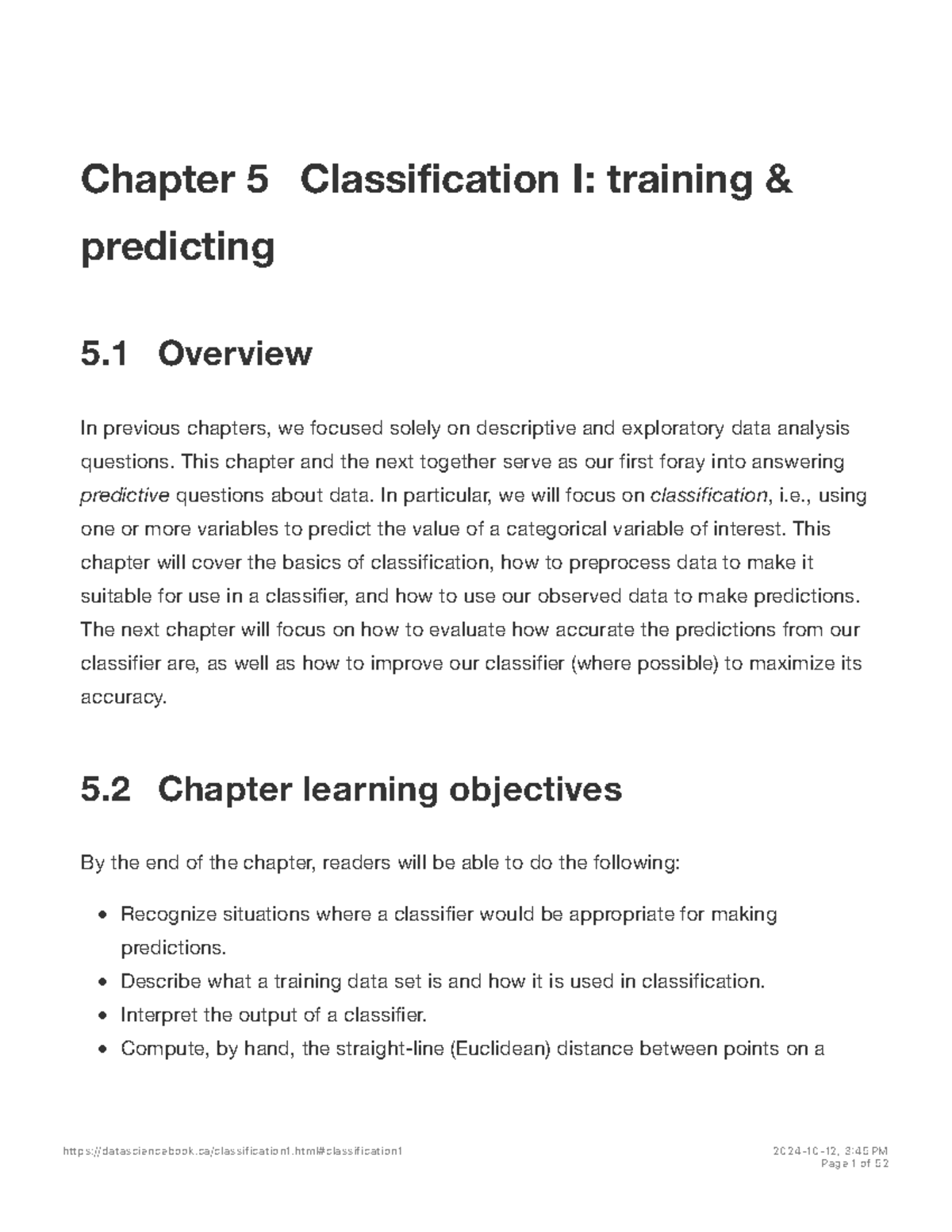 Chapter 5 Classification I- training & predicting Data Science ...