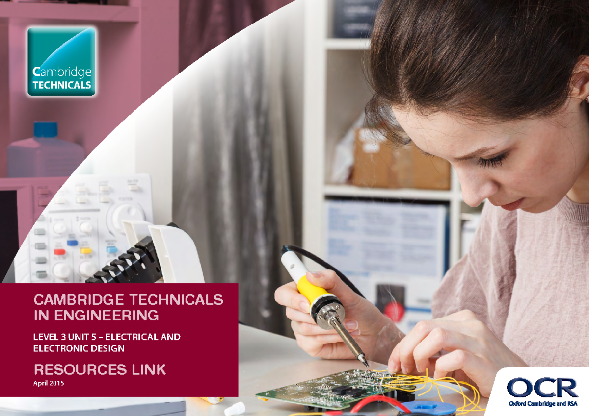 208282 electrical and electronic design - TECHNICALS Cambridge CAMBRIDGE TECHNICALS IN ...