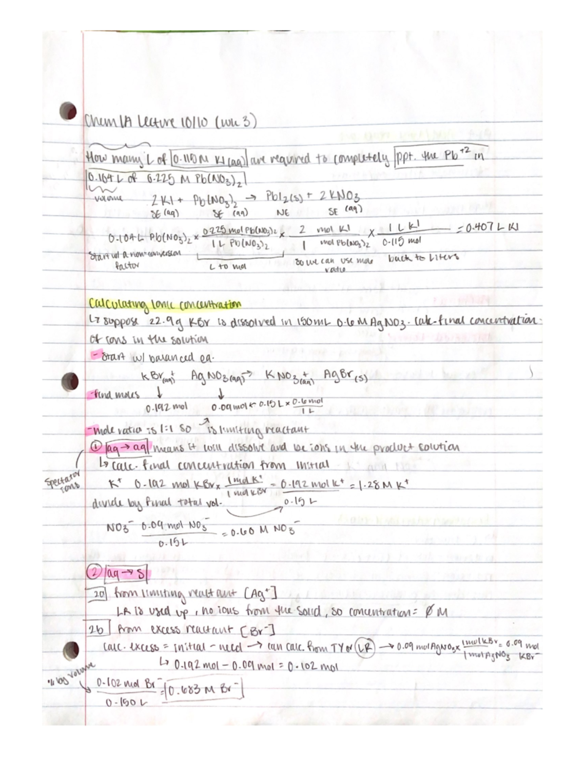 Week 2-3 Lecture Notes - CHEM1A - Studocu