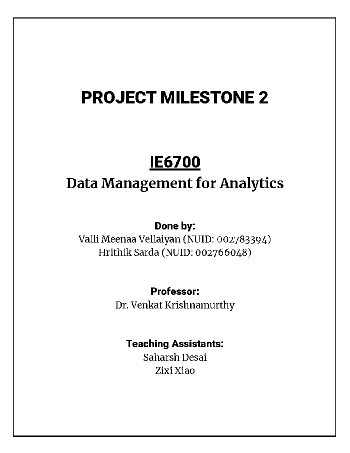 DMA Milestone 2 Group 17 - PROJECT MILESTONE 2 IE Data Management for ...