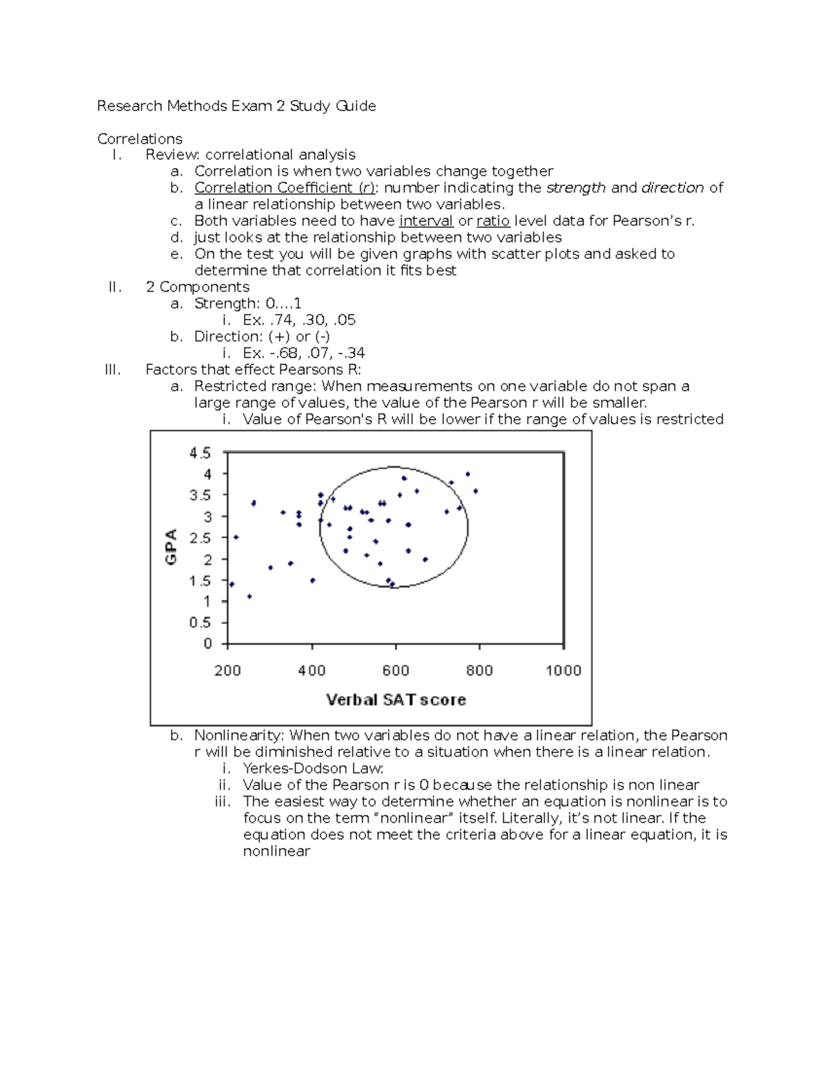 Research Methods Exam 2 Study Guide - Review: correlational analysis a ...