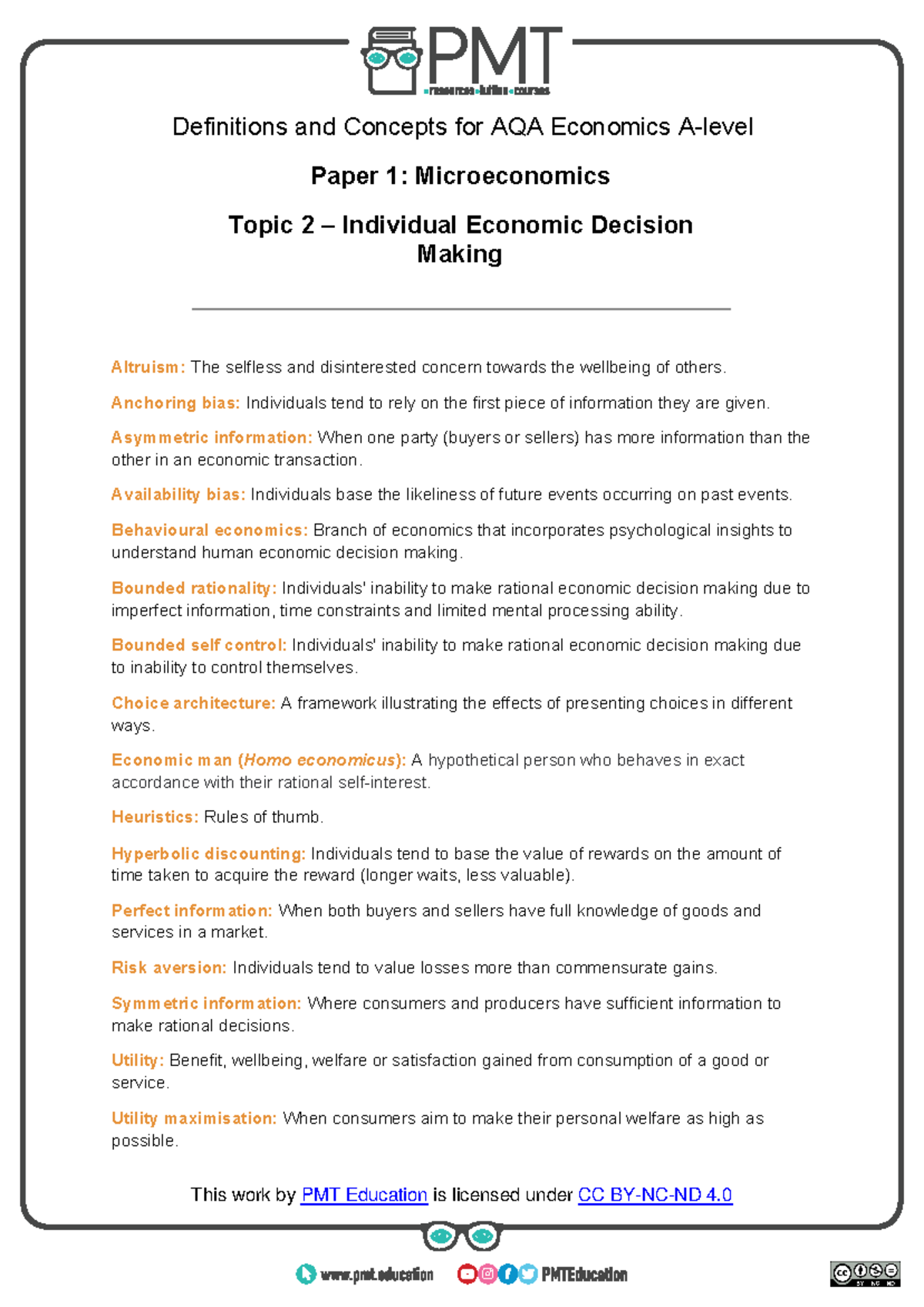 2. Individual economic decision making - bit/pmt-edu-cc bit/pmt-cc ...