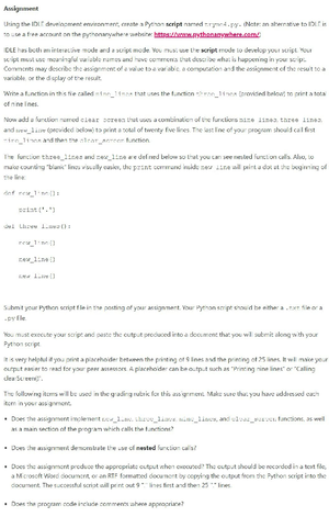 CS1101 unit 1-4 Self quiz - UNIT 1 Consider the following text from a Python interpreter. - Studocu