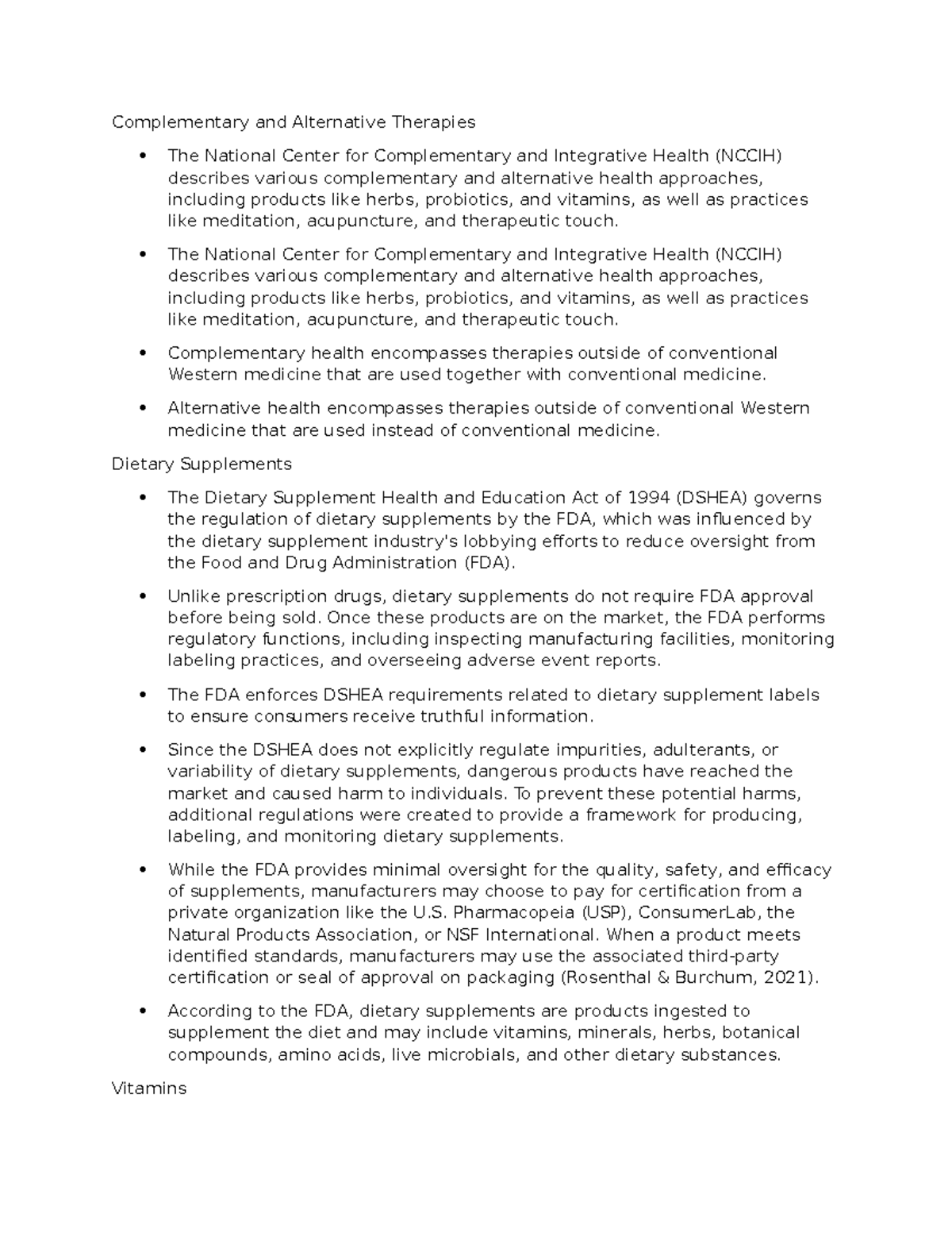 Module 8 - study guide for final related to chapter 8 - Complementary ...