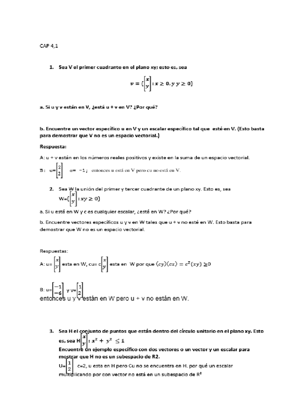 CAP 4 Algebra Lineal - Matemática - Studocu