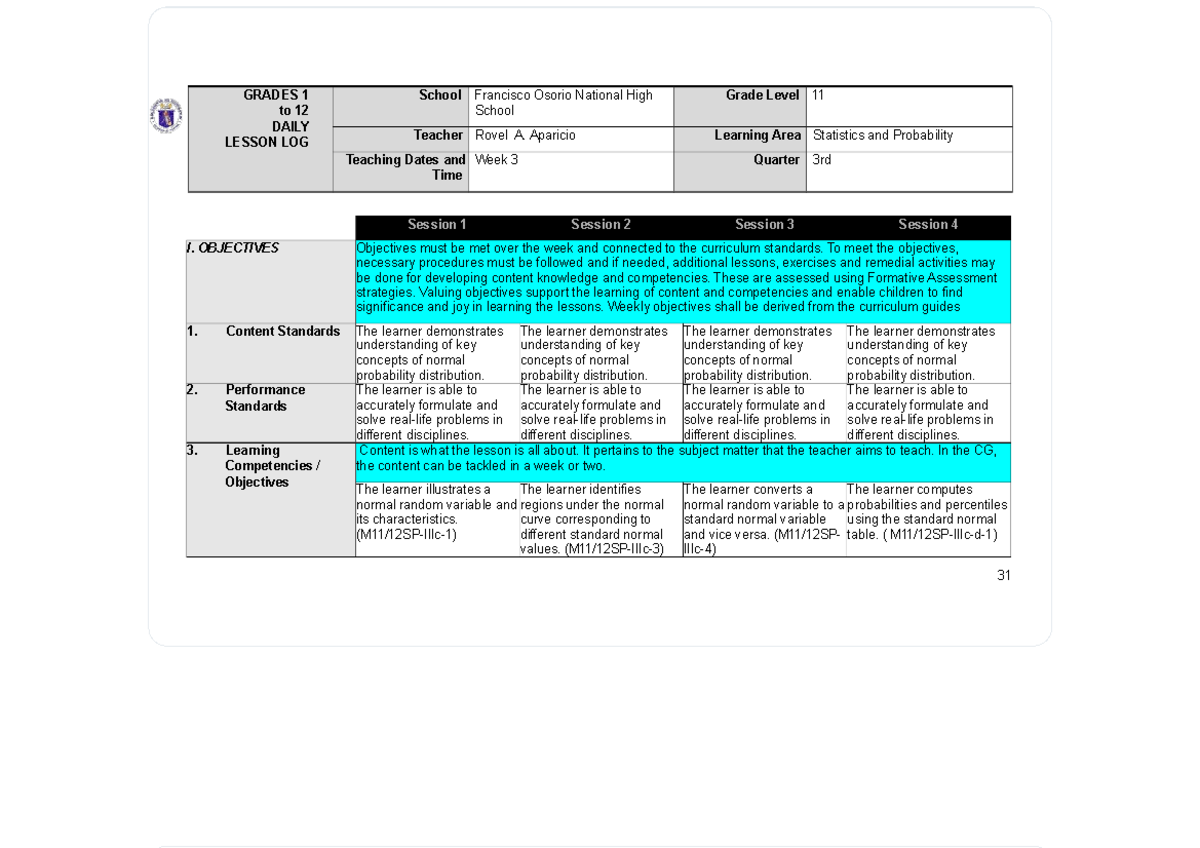 Lesson-plan-in-statistics-week-3 compress - GRADES 1 to 12 DAILY LESSON ...