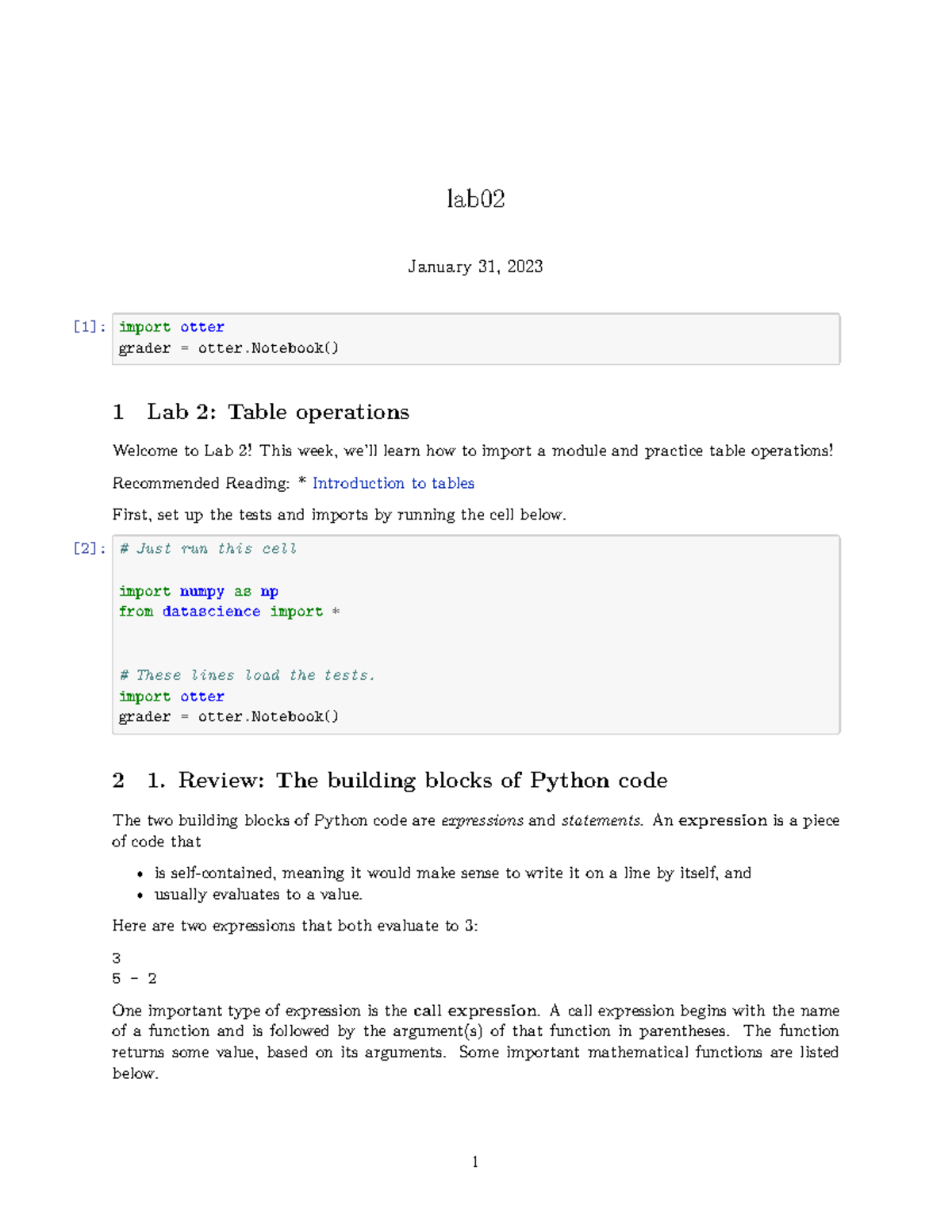 OLaksman lab02 - This is an assignment numbered in the title - lab January 31, 2023 [1]: import ...