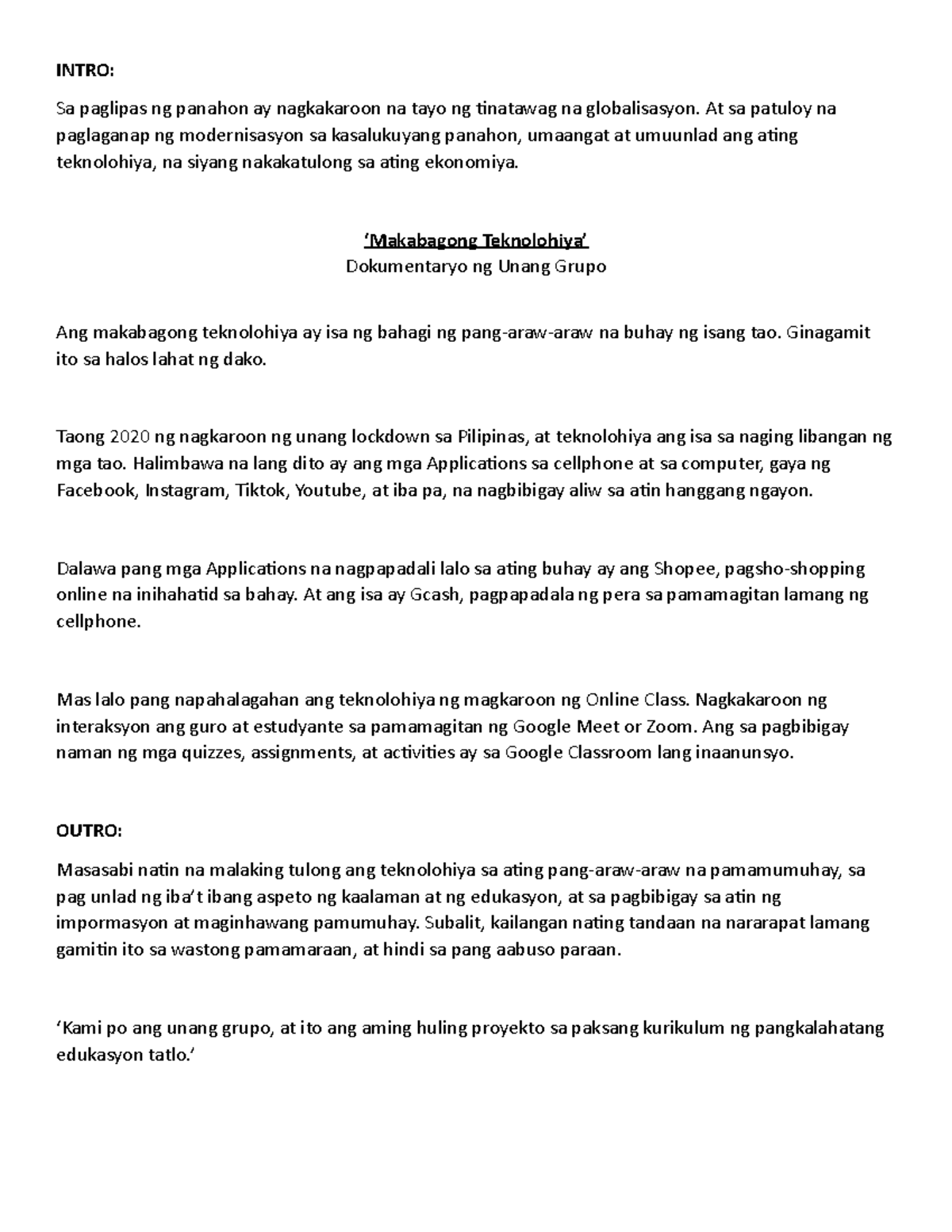 Dokumentaryo - RIZAL - INTRO: Sa paglipas ng panahon ay nagkakaroon na ...