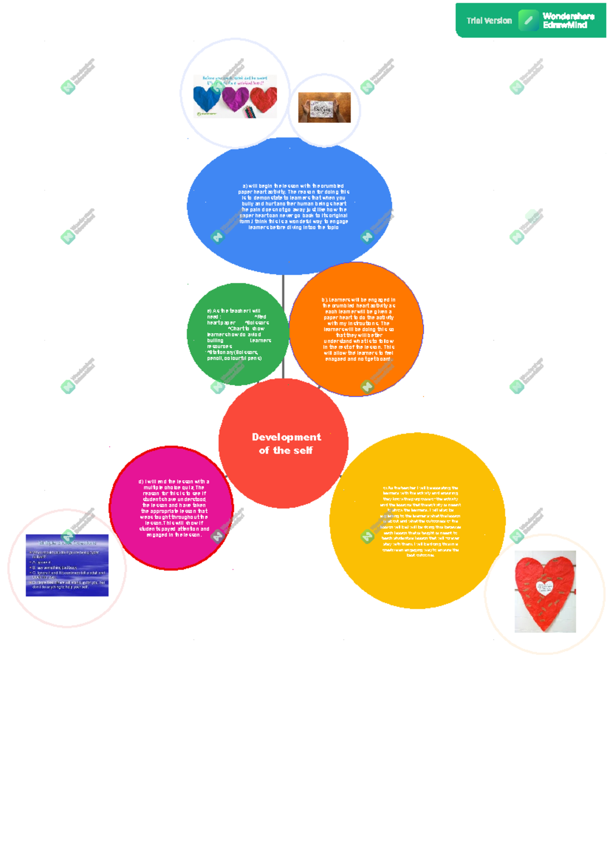 Task 1 lesson plan done for JLZ - Development of the self a) will begin ...