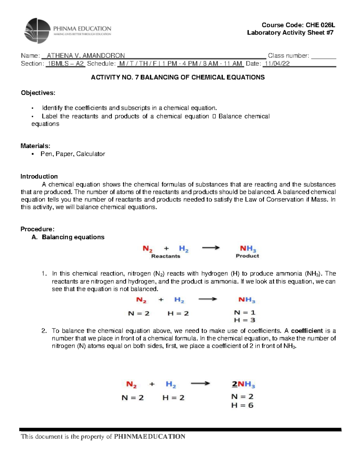 LAS#7 P2 - Amandoron - LAB MANUAL - Laboratory Activity Sheet Name ...