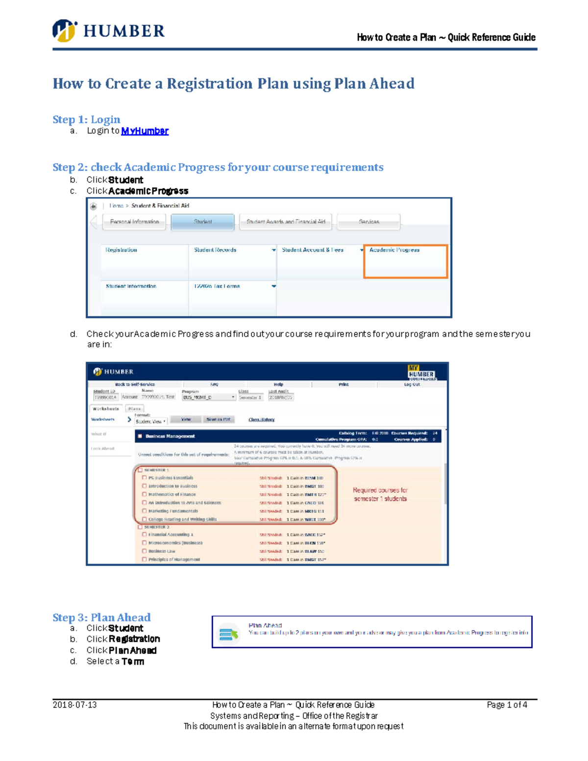How to Create a Plan Quick Reference Guide Accessible - 2018-07-13 How ...