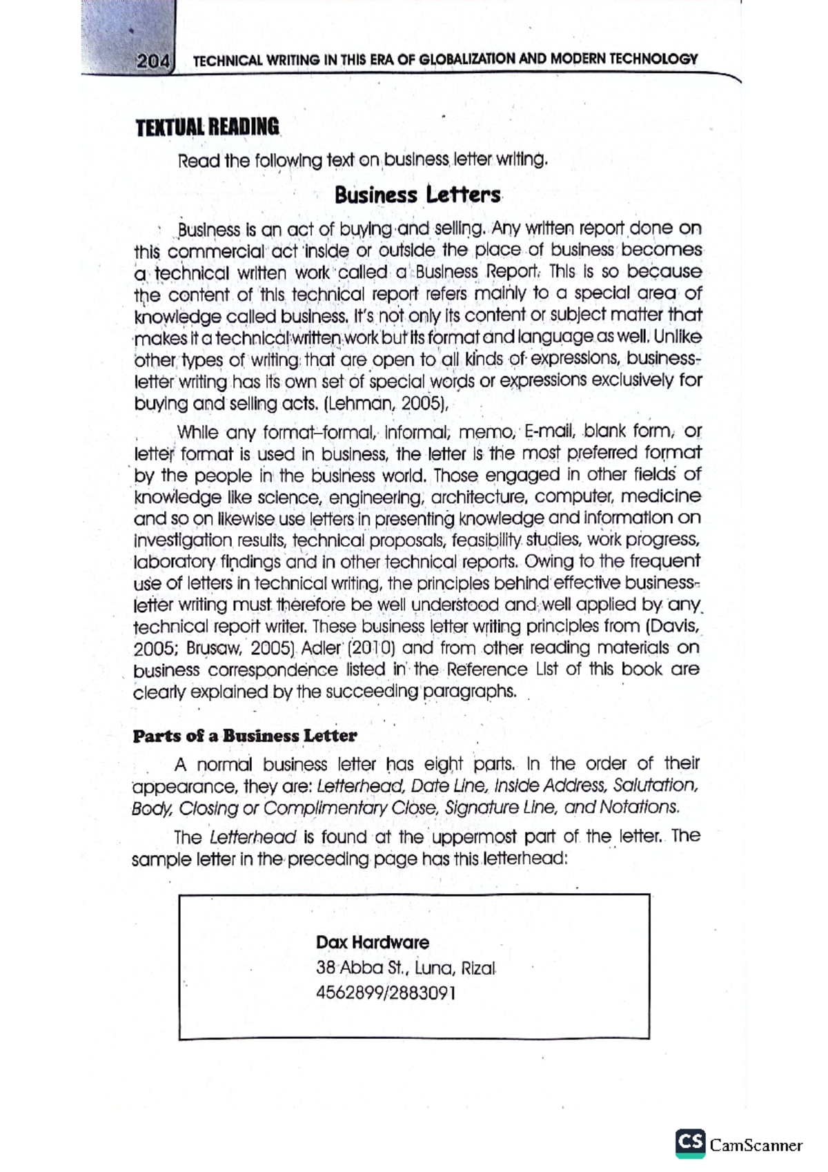 Business-Letter - ...... - 204 TECHNICAL WRITING IN THIS ERA OF ...