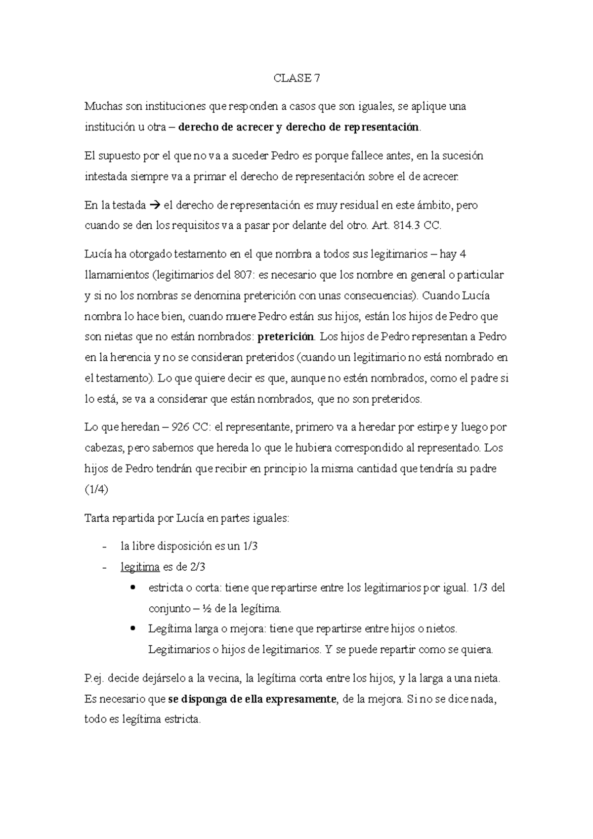 Clase 7 práctica - CLASE 7 Muchas son instituciones que responden a casos que son iguales, se ...