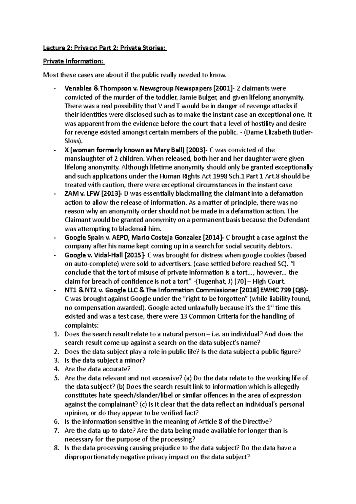 3-Privacy - Lecture notes 1 - Lecture 2: Privacy: Part 2: Private ...