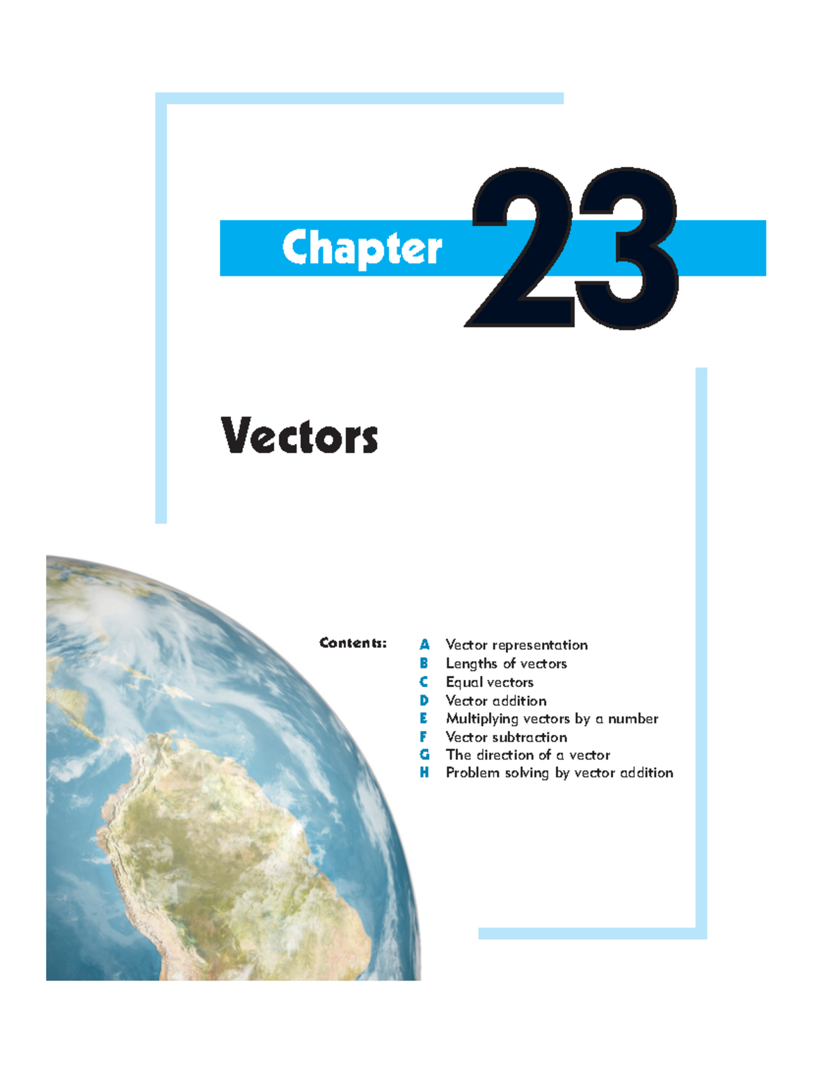 IB MYP 9 Vectors - Mathematics yearly chapter . - Vectors 23 Chapter ...