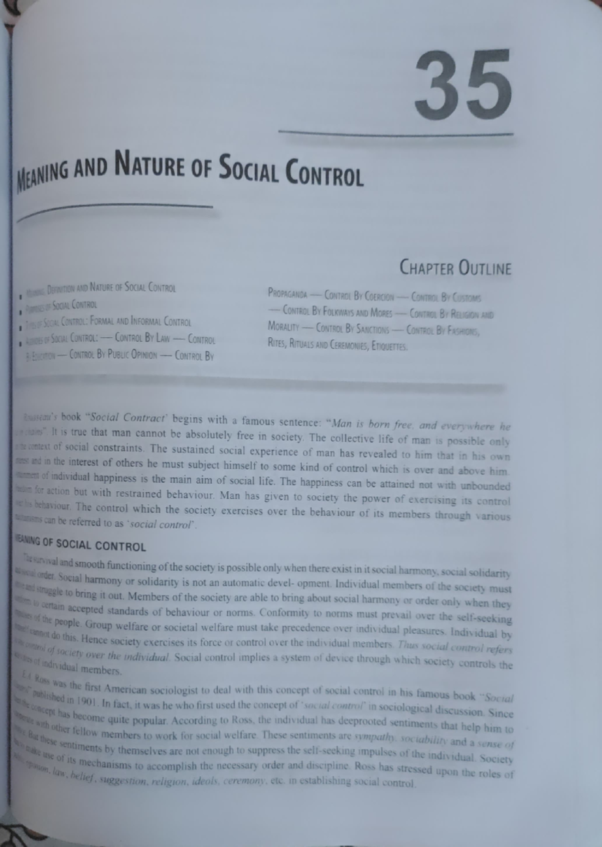 Social Control - sociology notes - AND NATUREOF SOCIAL CONTROL MORAL T ...