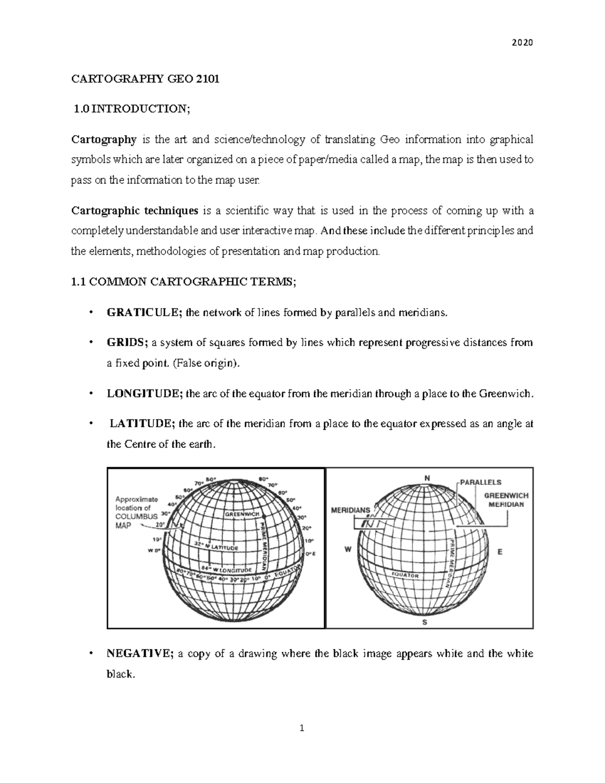 Topic 1&2 Introduction to Cartography and Scale and Scale ...