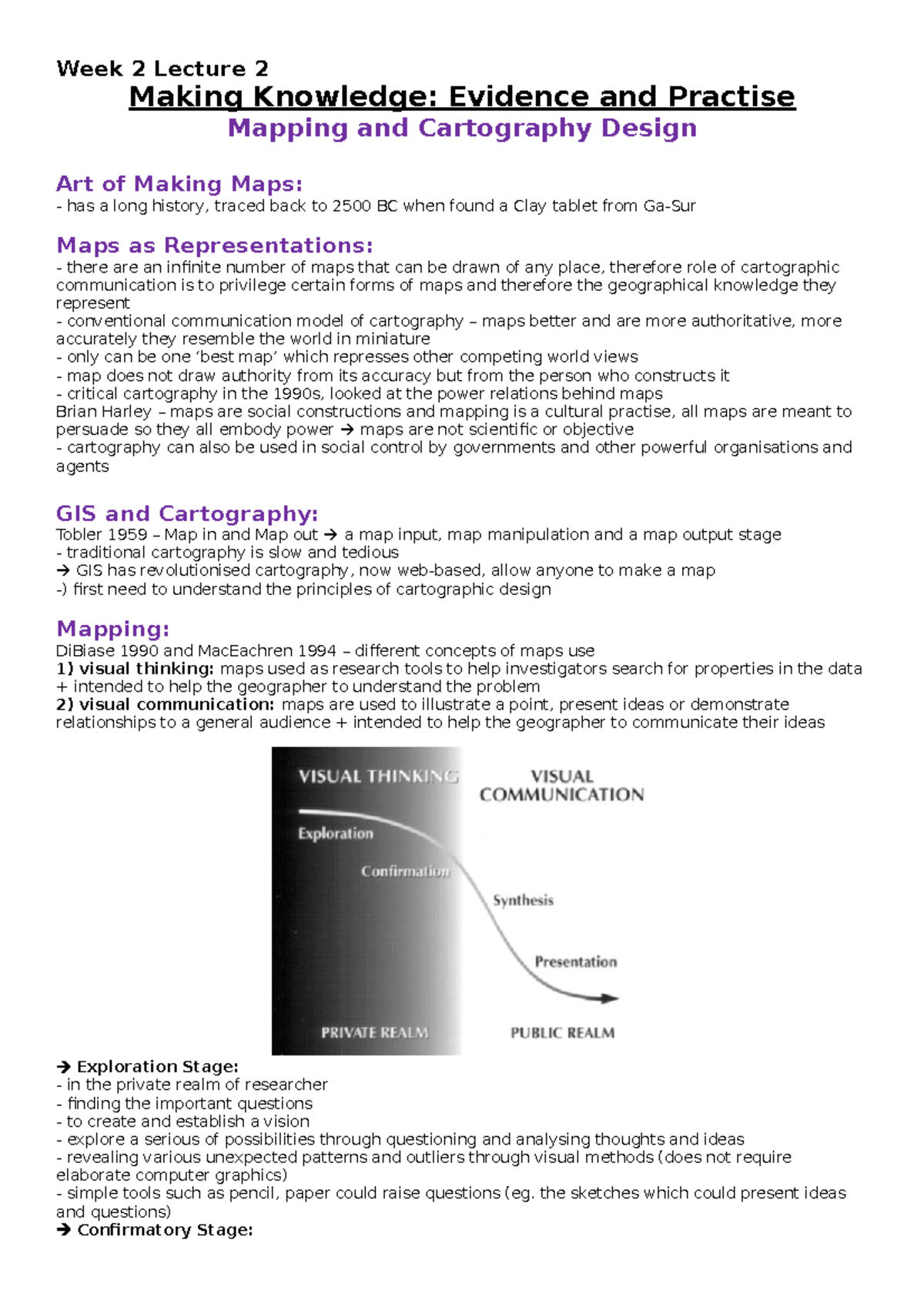 Week 2 Lecture 2 mapping and cartography - Week 2 Lecture 2 Making ...