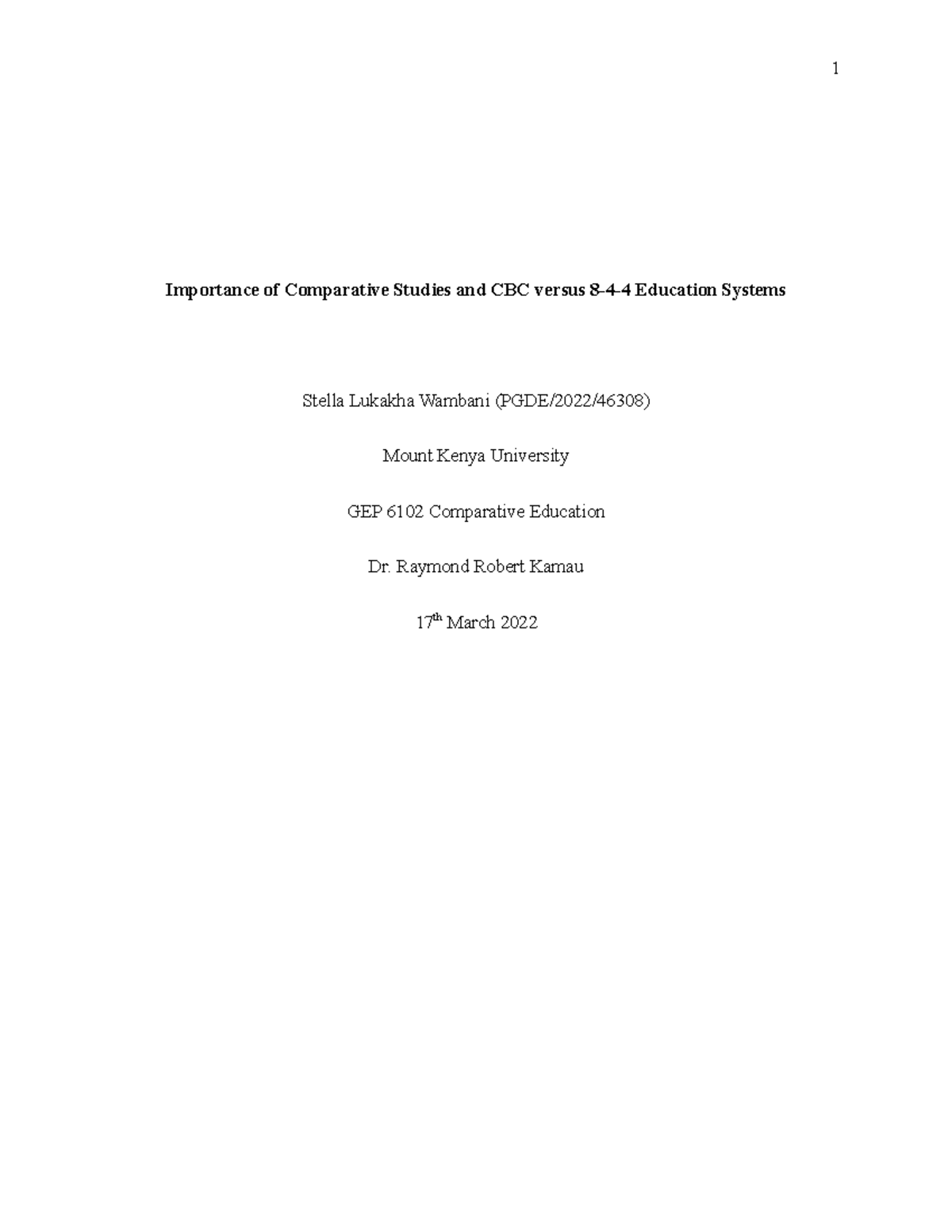 comparison notes on food psychology - Importance of Comparative Studies ...