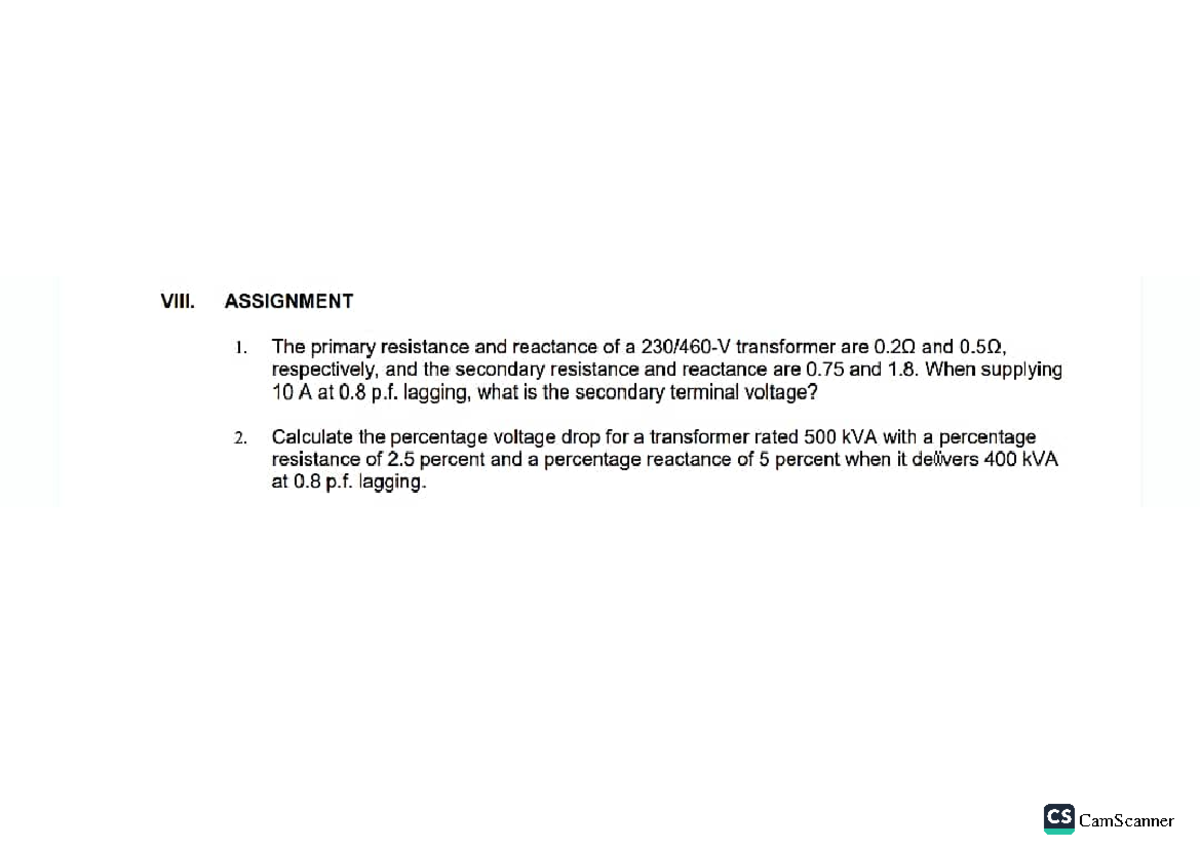 EAD A 2 - Sample problem - Electrical Apparatus and Devices ...