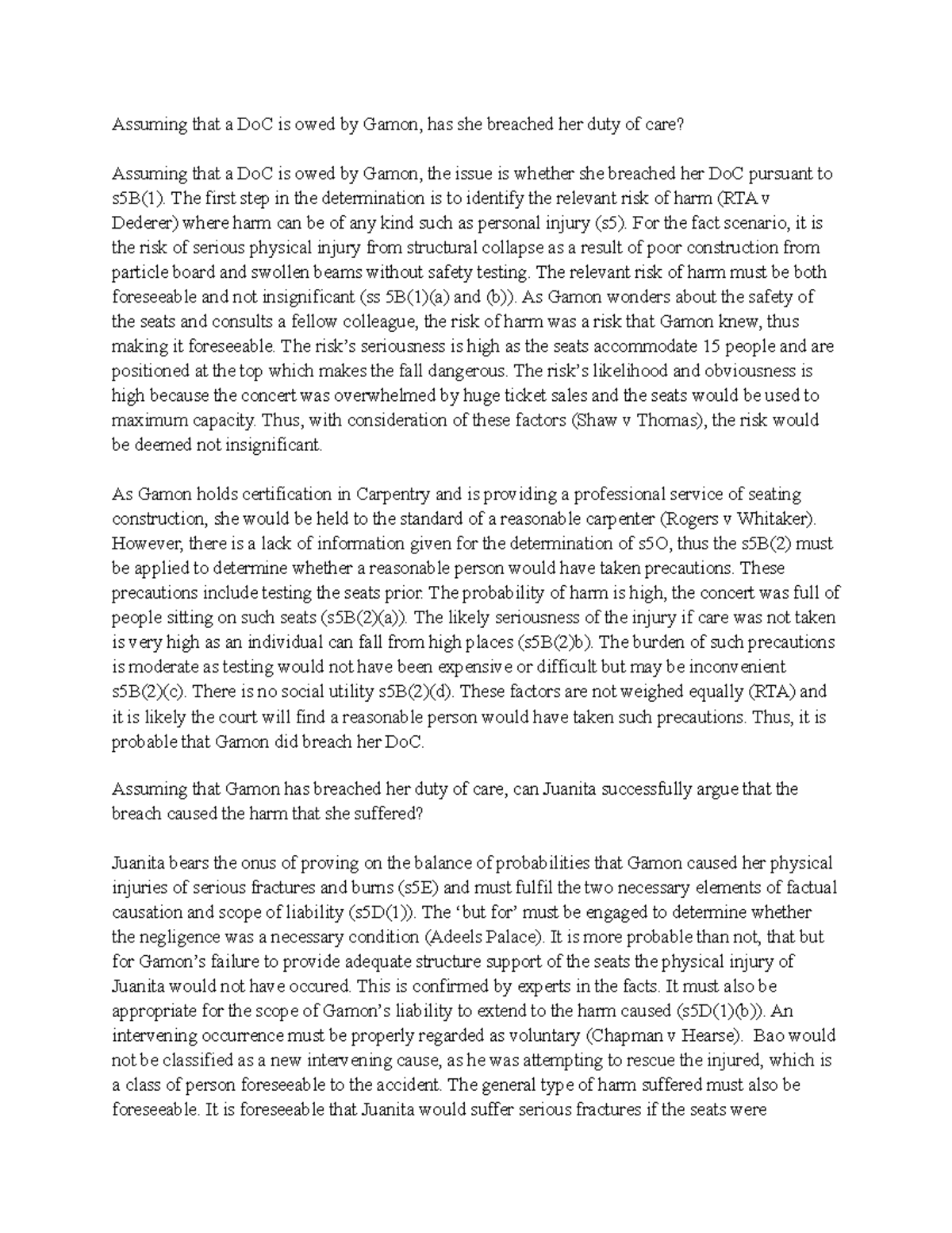 Copy of 2020 t1 exam - Practice Response done before the final exam ...
