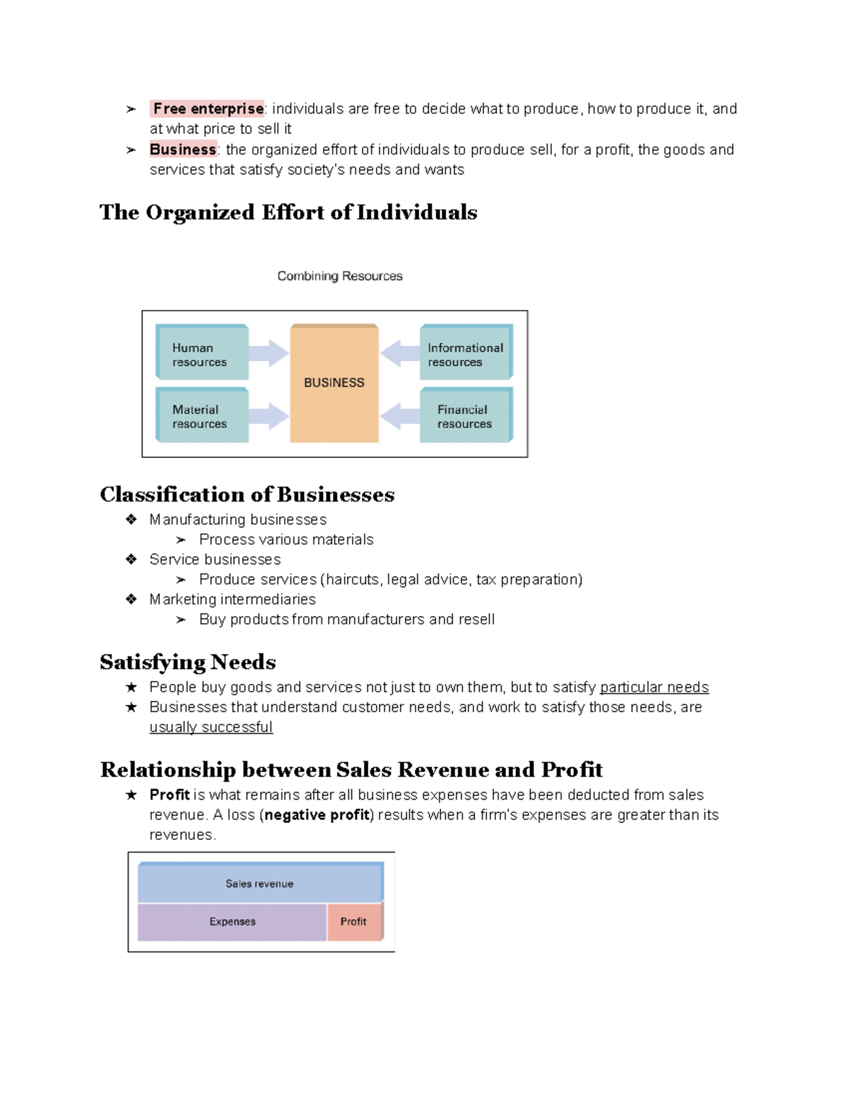 CH1 exploring the world of business and economics - Free enterprise ...