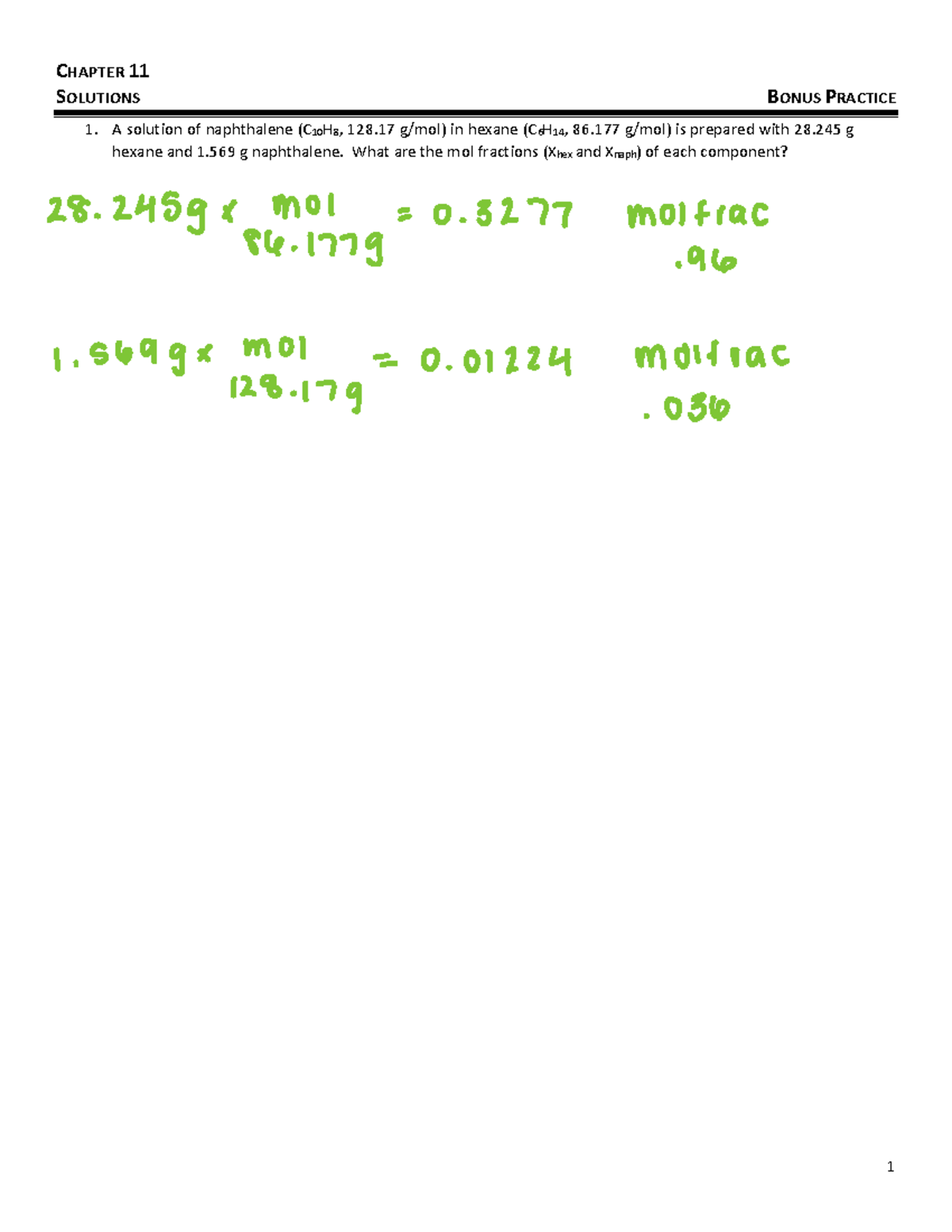 Conc Extra Problems - SOLUTIONS BONUS PRACTICE 1. A solution of ...