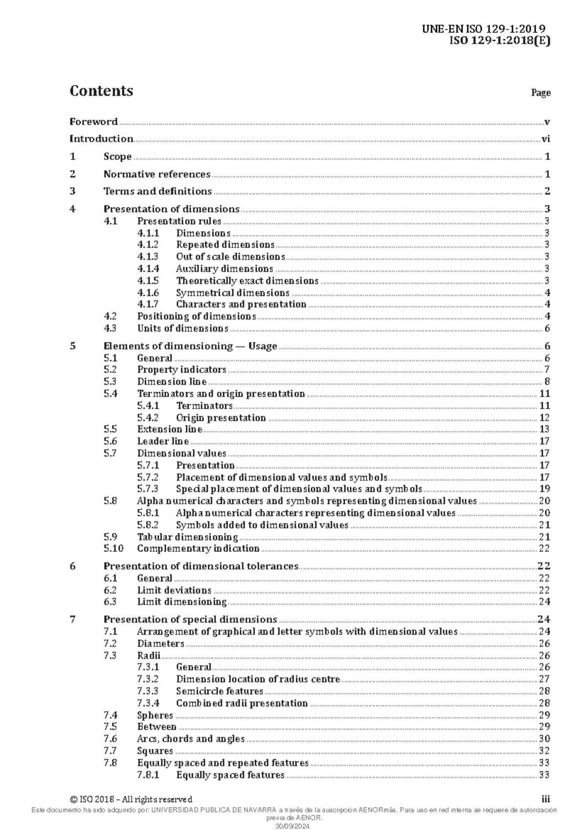 Copy of dibujo res - normas de acotación - ISO 129-1:2018(E) Foreword - Studocu
