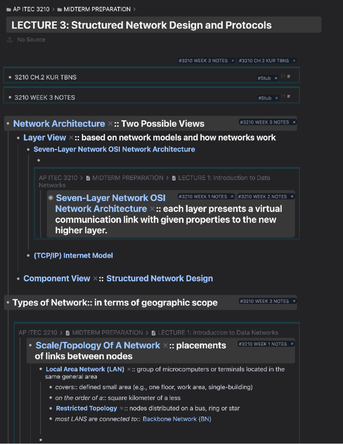 Lecture 3 Structured Network Design and Protocols - Ap/Itec 3210 - Studocu