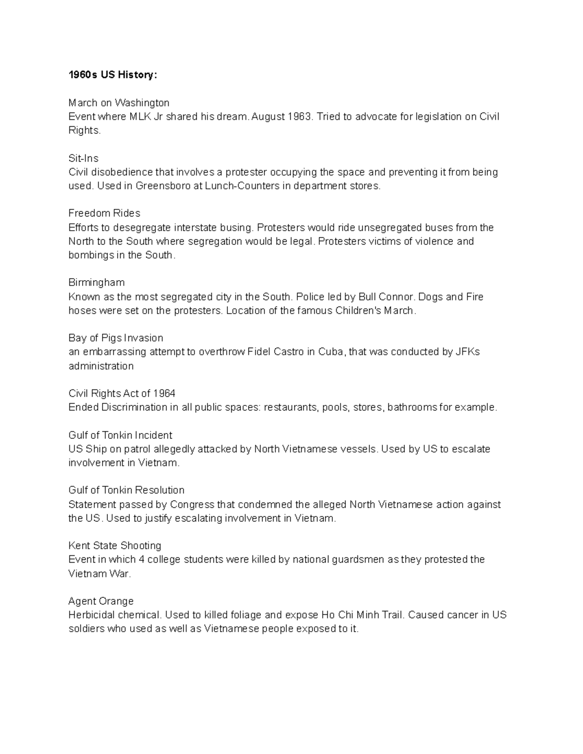 1960s US History - 1960s US History: March on Washington Event where ...