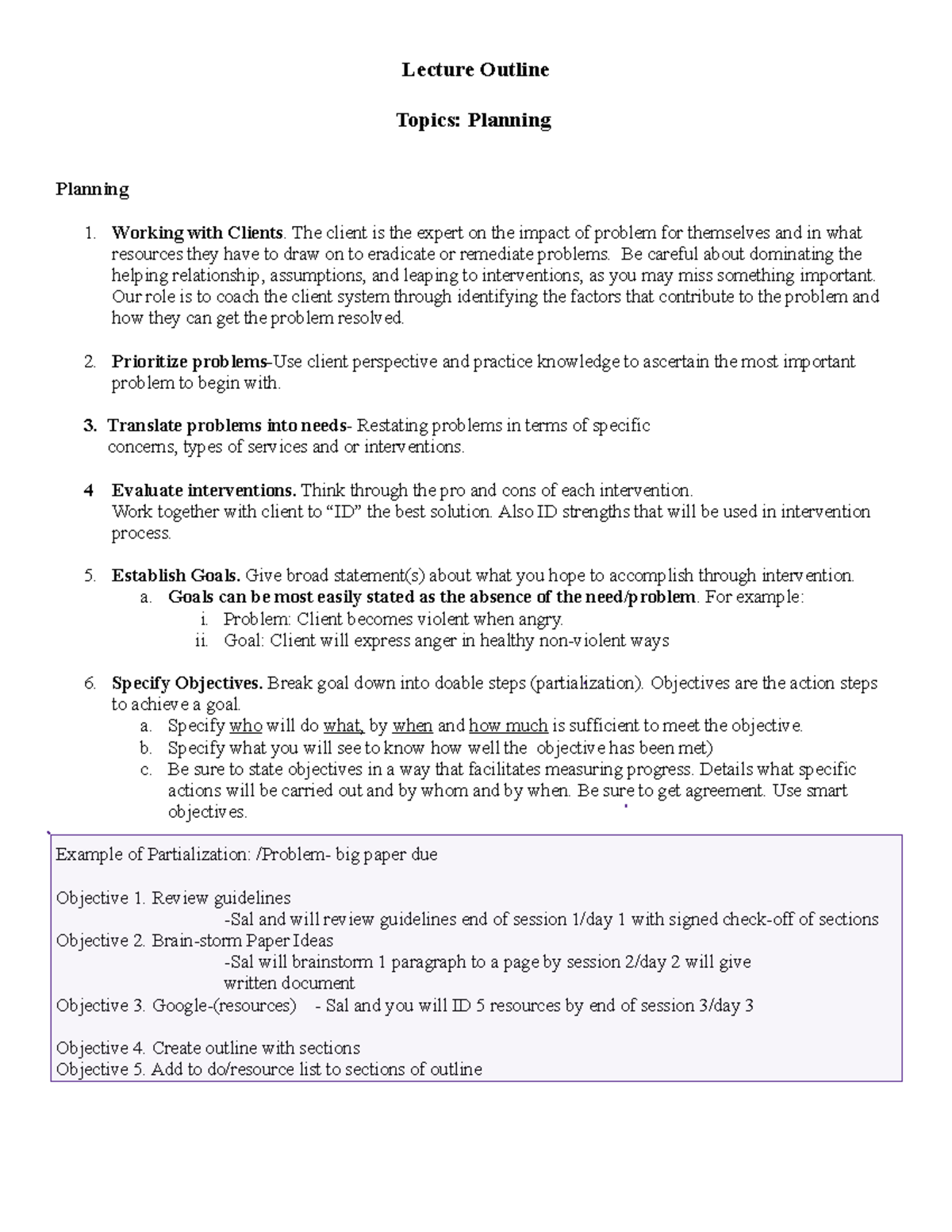 Methods Planning Notes& Grid Fall 2020 class - Lecture Outline Topics ...