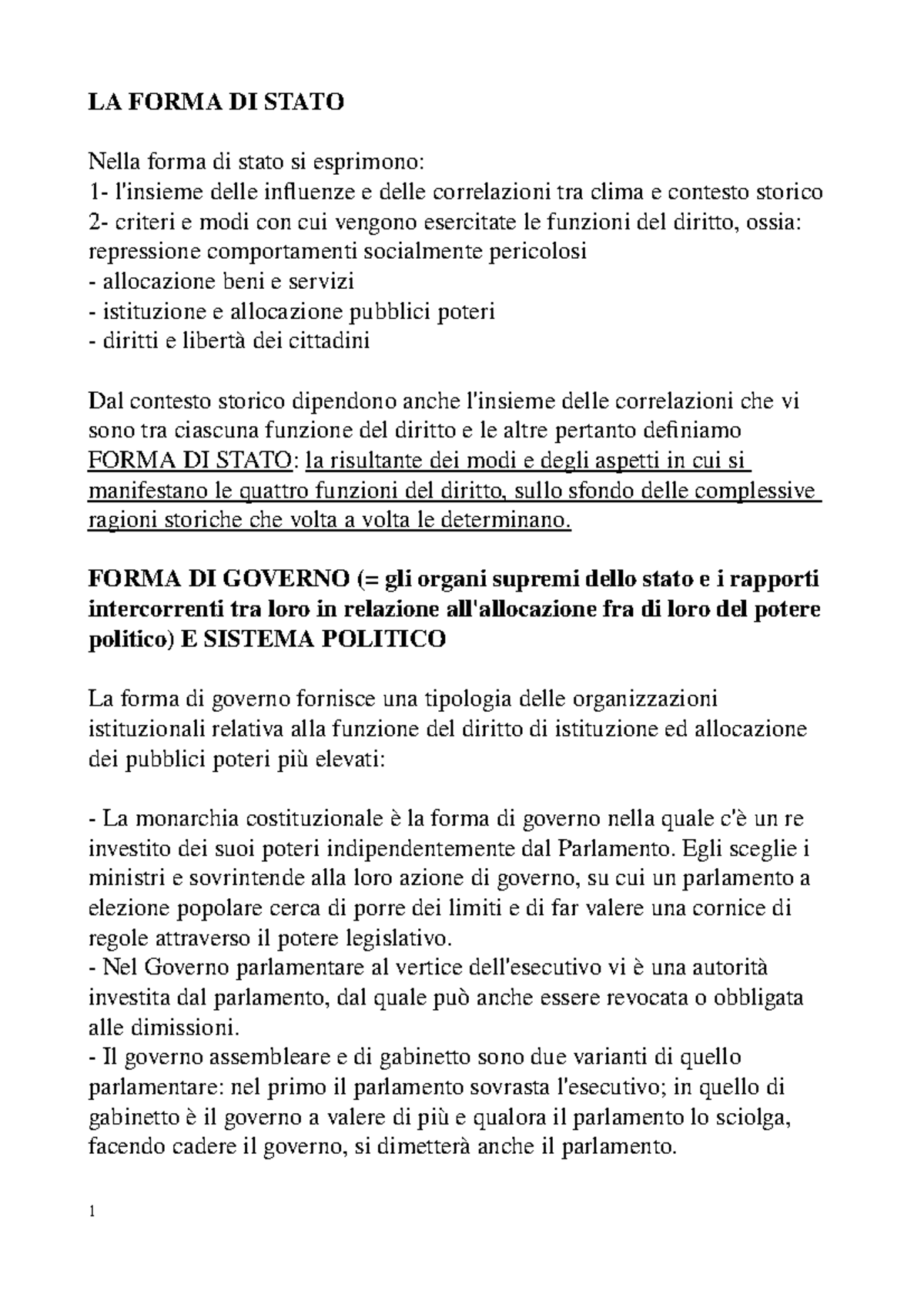 Forme di Stato e forme di Governo - Amato - LA FORMA DI STATO Nella ...