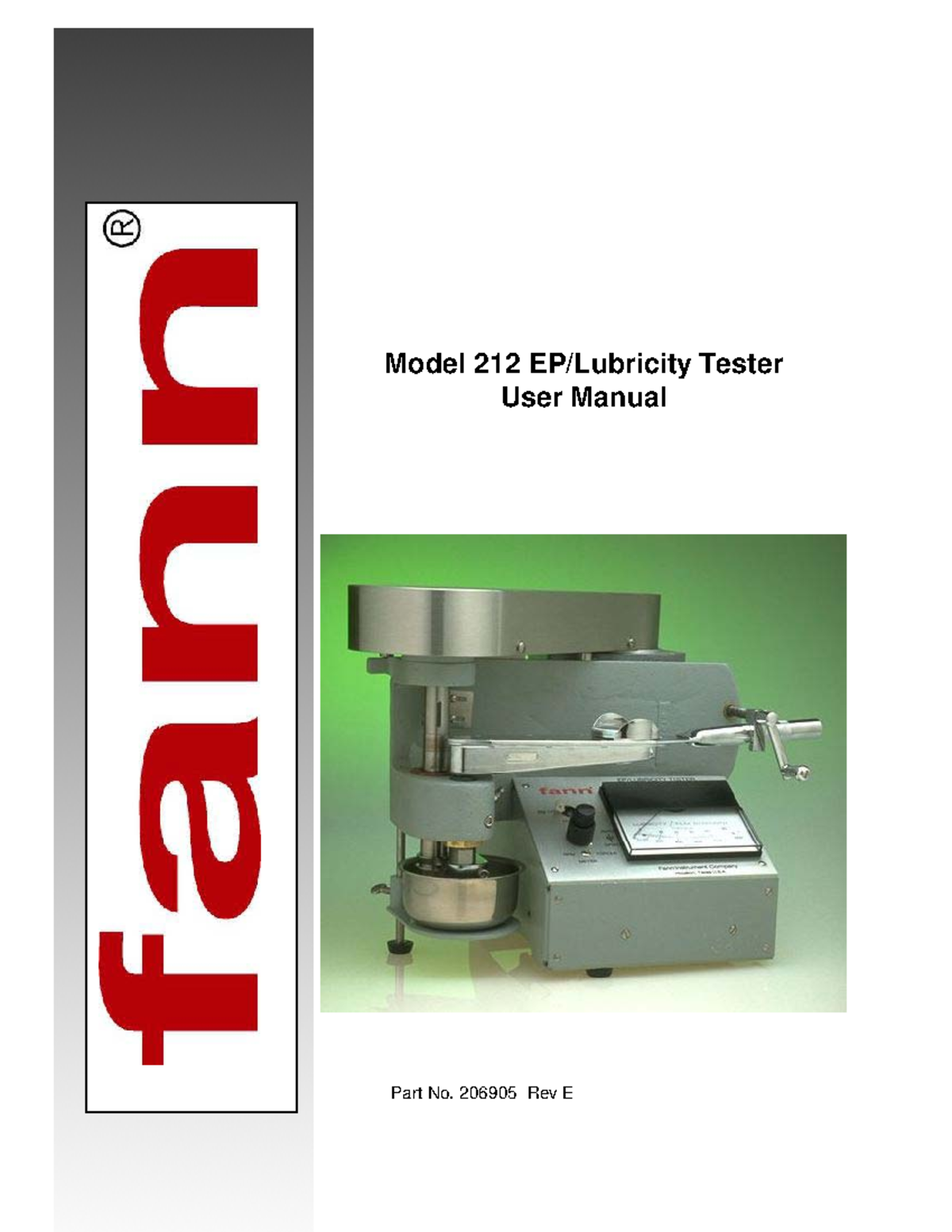 Model 212 EP Lubricity Tester - Model 212 EP/Lubricity Tester User ...