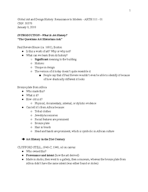 CHP 31 - Contemporary Art Worldwide - 1 Global Art and Design History ...