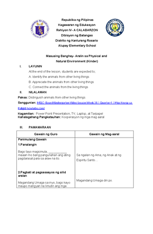 Lesson plan Hele ng Ina sa kanyang Panganay - MASUSING BANGHAY-ARALIN ...