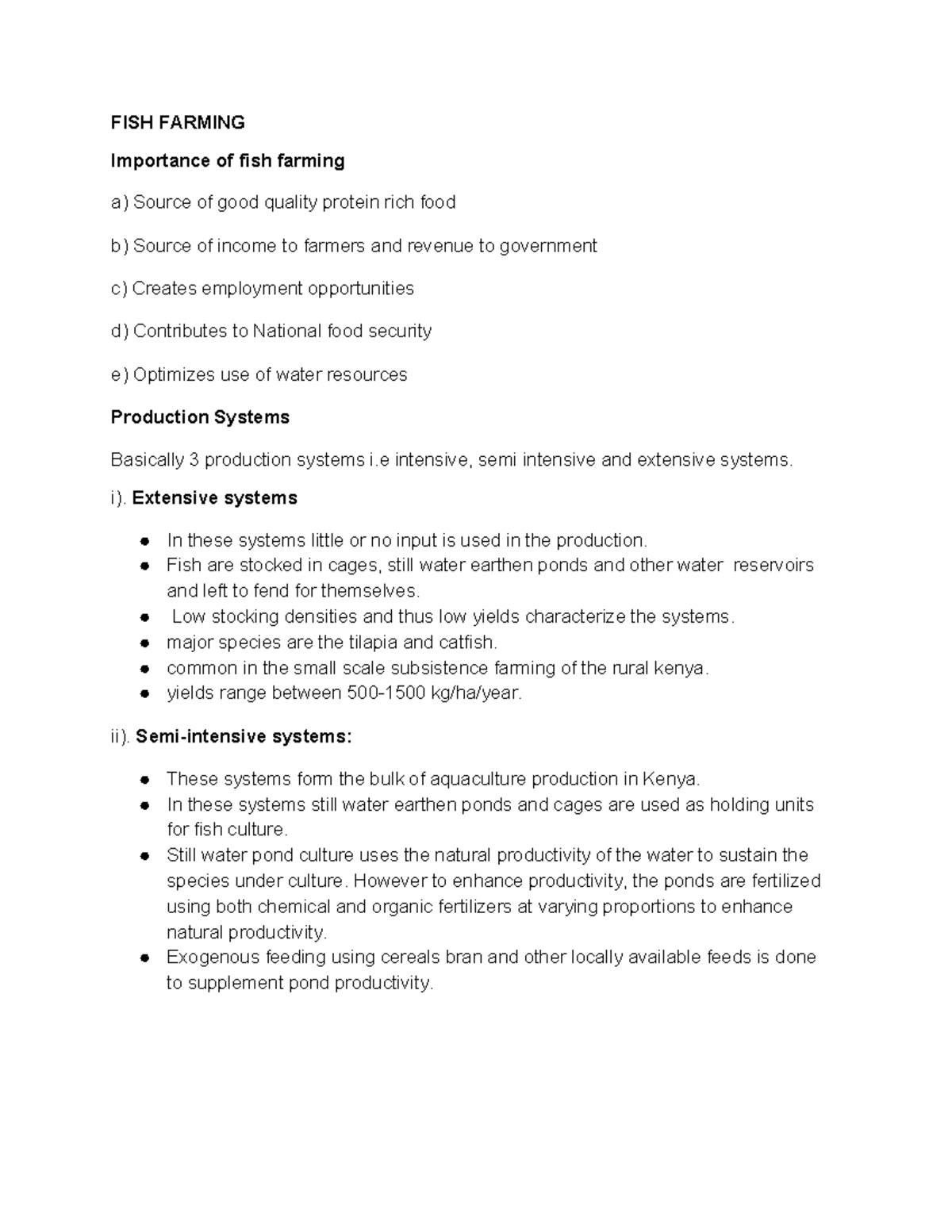 Fish Farming - Best geography notes - FISH FARMING Importance of fish ...