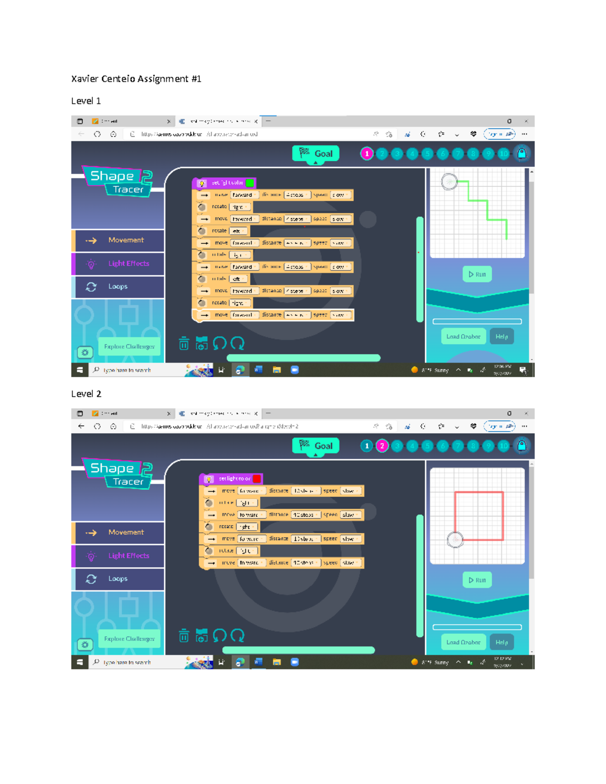Assigment 1 - Dr. Locklair Assignment - CSC 150 - Xavier Centeio ...