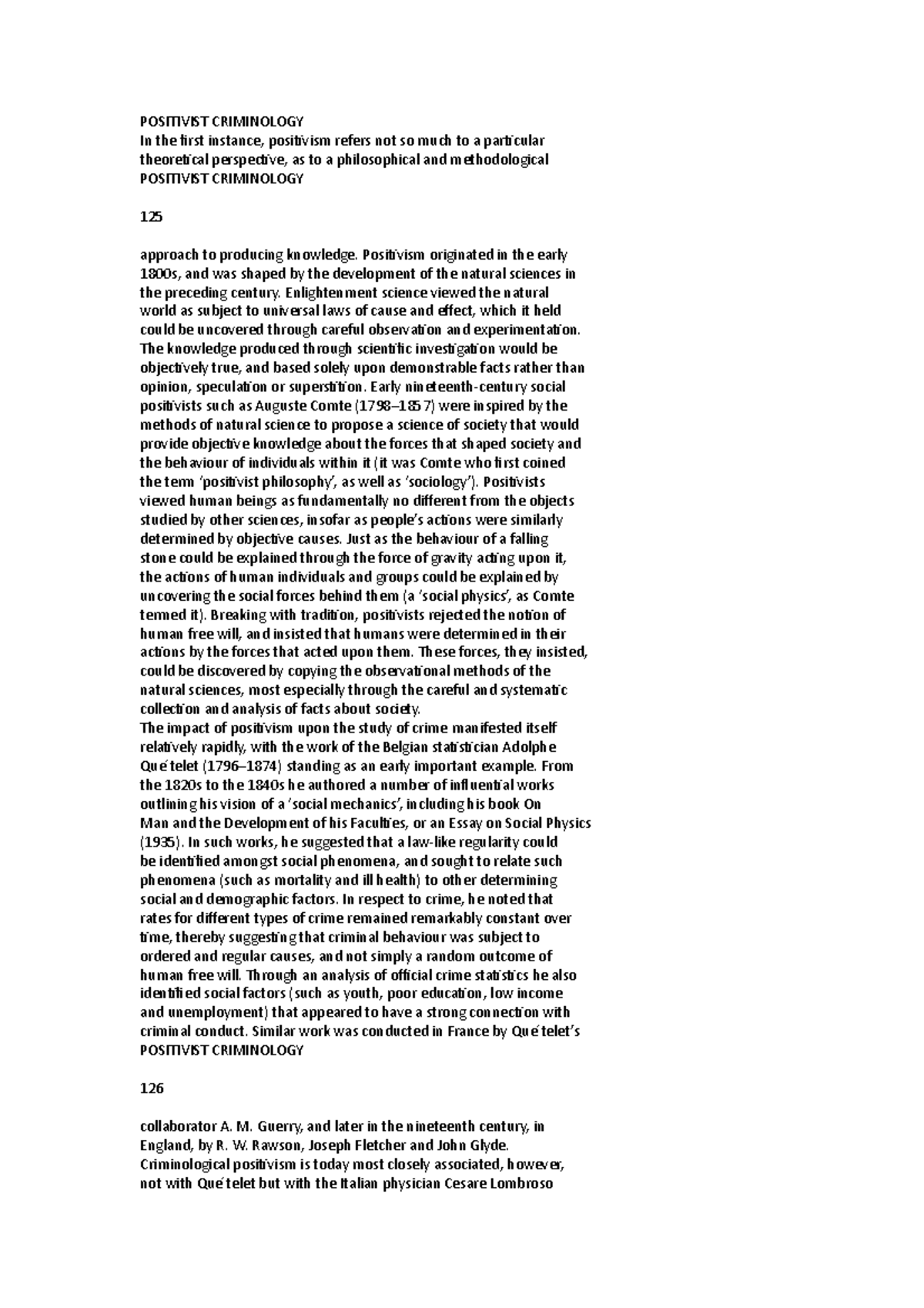 Positivist Criminology - Key Concept - POSITIVIST CRIMINOLOGY In the ...