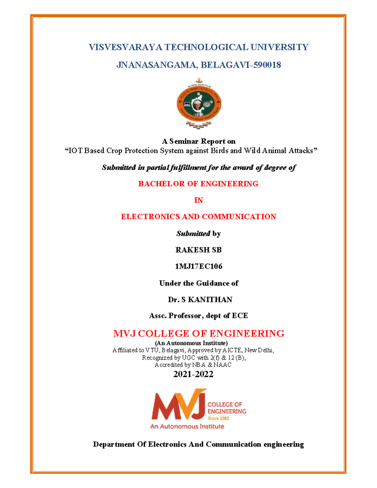 Seminar report Rakesh - VISVESVARAYA TECHNOLOGICAL UNIVERSITY ...