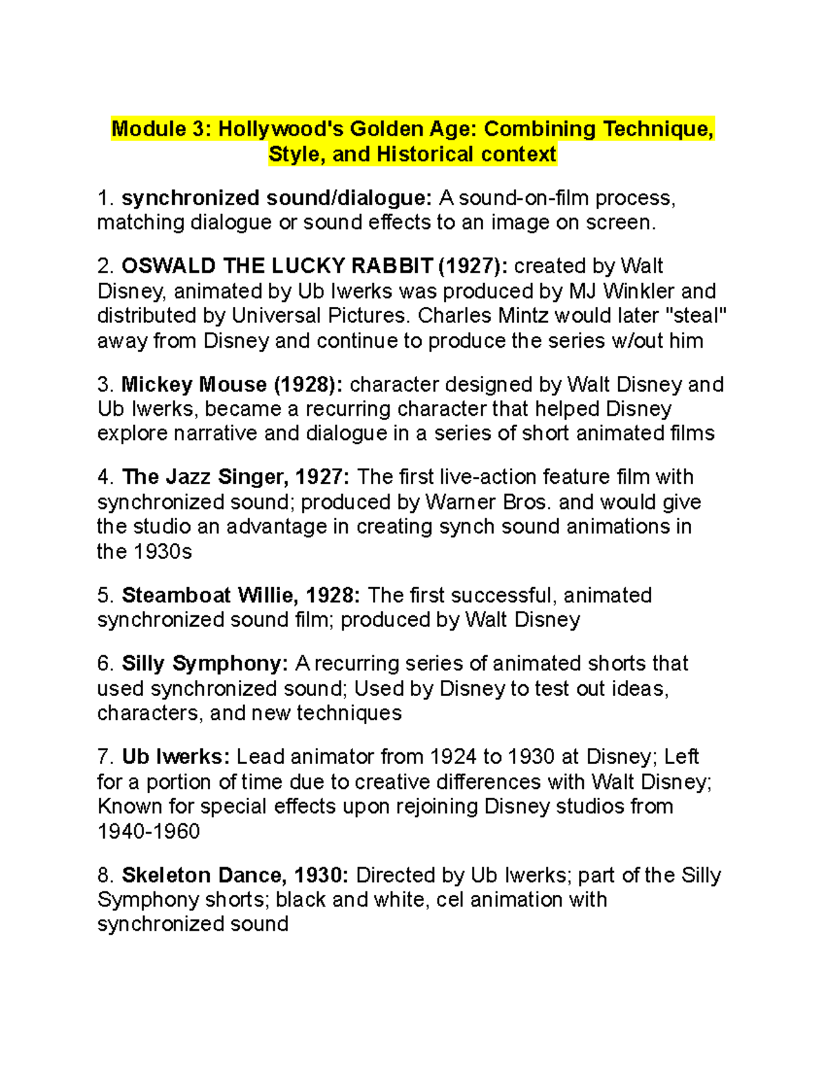 Module 3: Hollywood's Golden Age: Combining Technique, Style, and ...