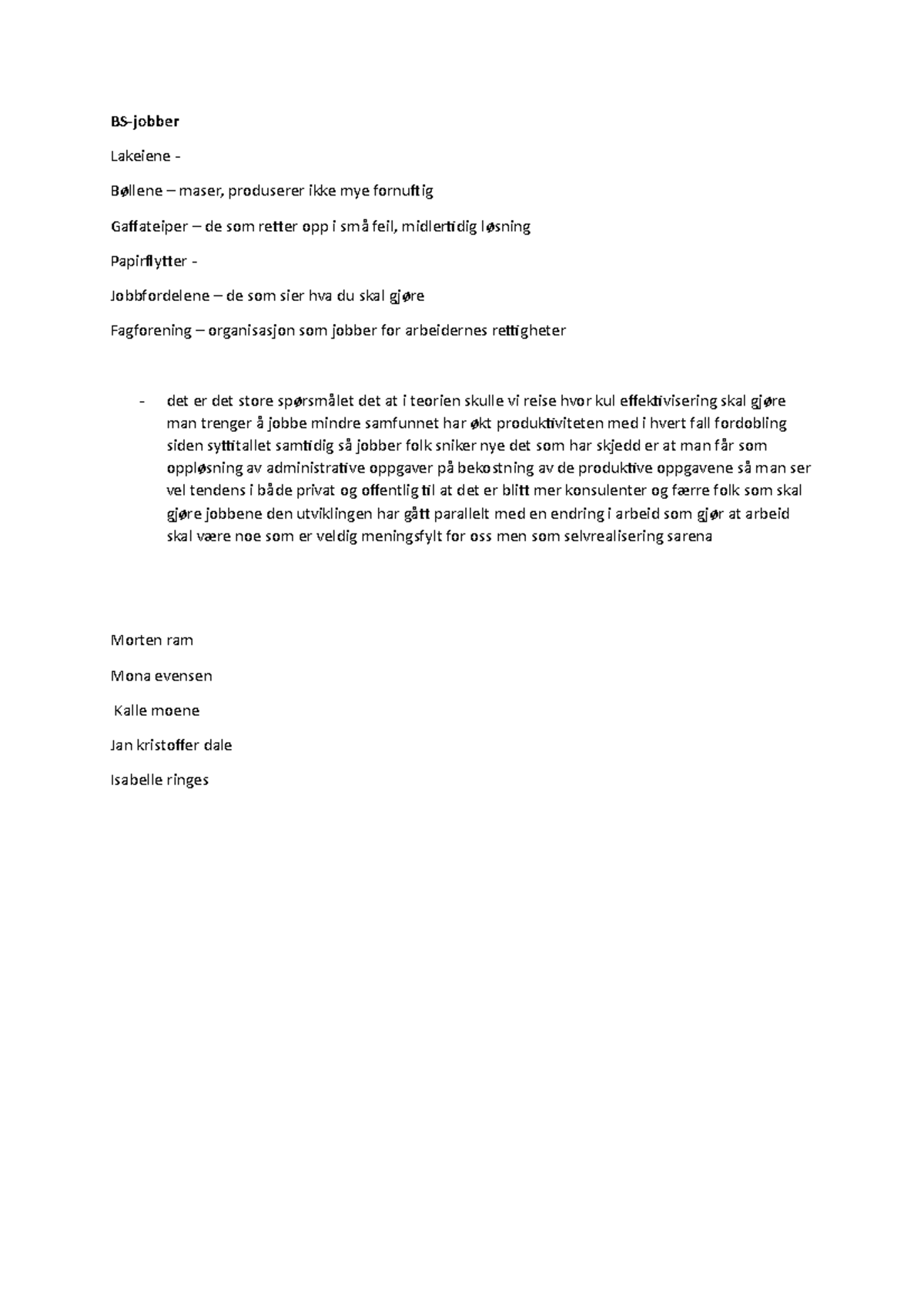 Bullshit Jobber - edfghj - BS-jobber Lakeiene - Bøllene – maser ...