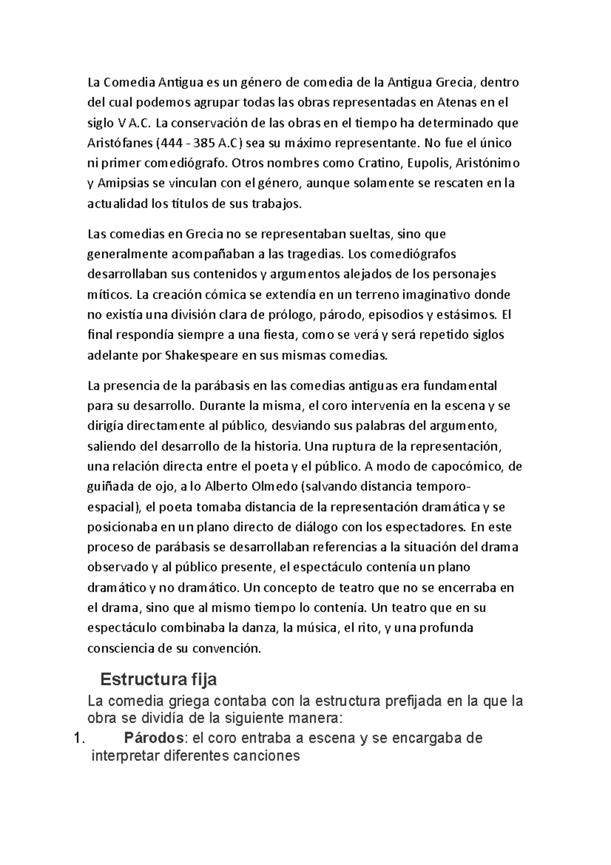 La Comedia Antigua - nose - La Comedia Antigua es un género de comedia ...