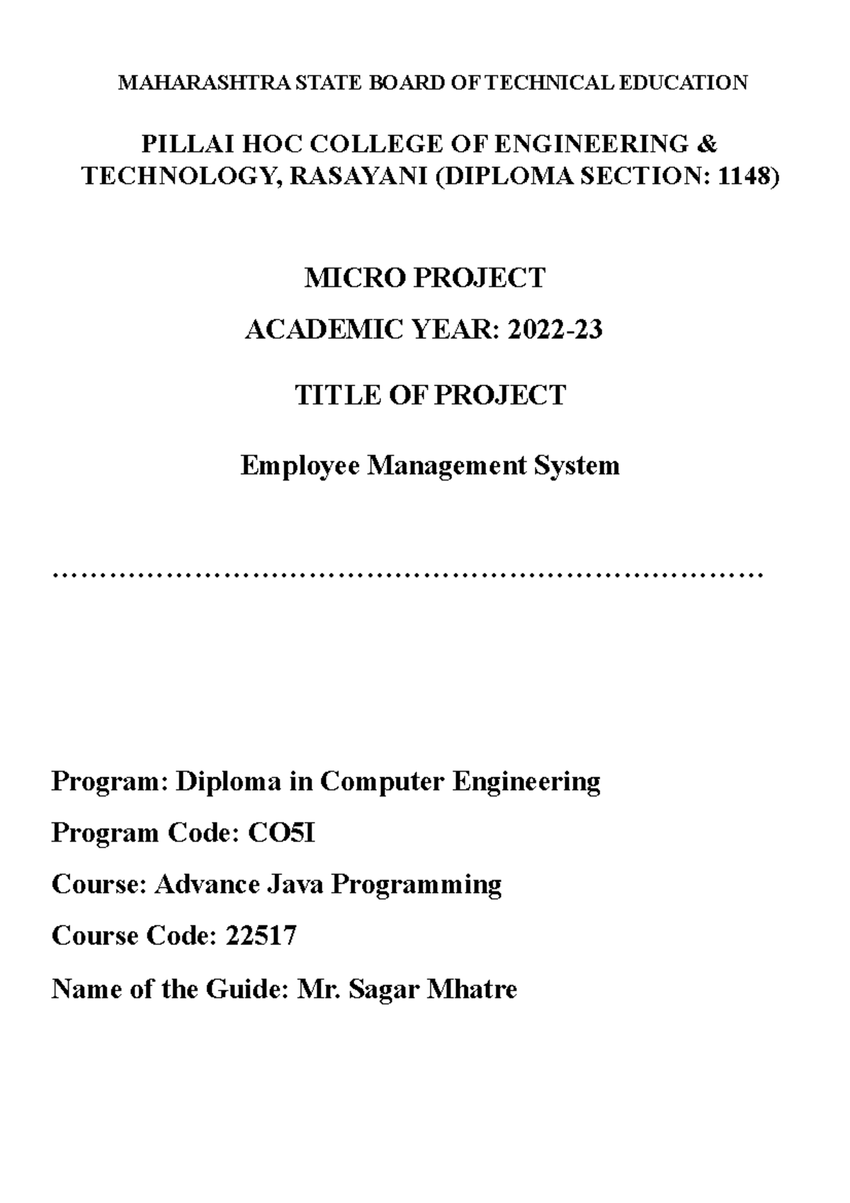 MY AJP Report - this documents is made for advanced java programming language microproject ...