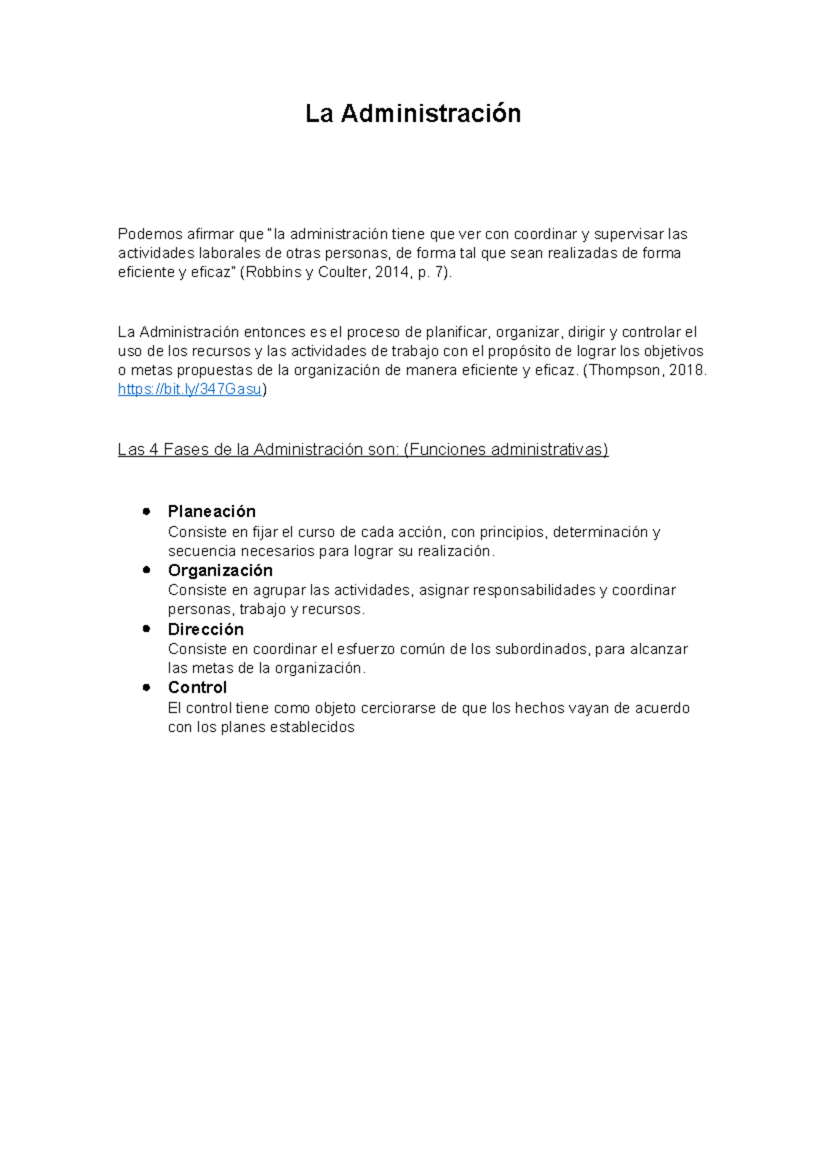 La Administración Resumen Modulo 1 - La Administración Podemos afirmar ...