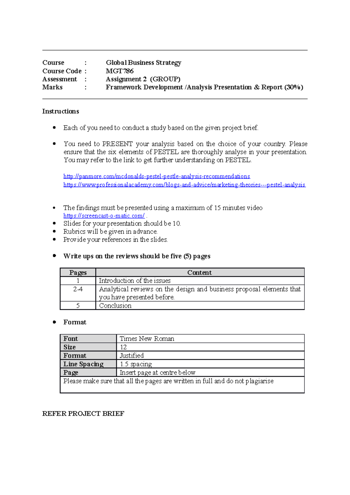 Assignment 2 MGT786 Global Strategic Management - - Studocu